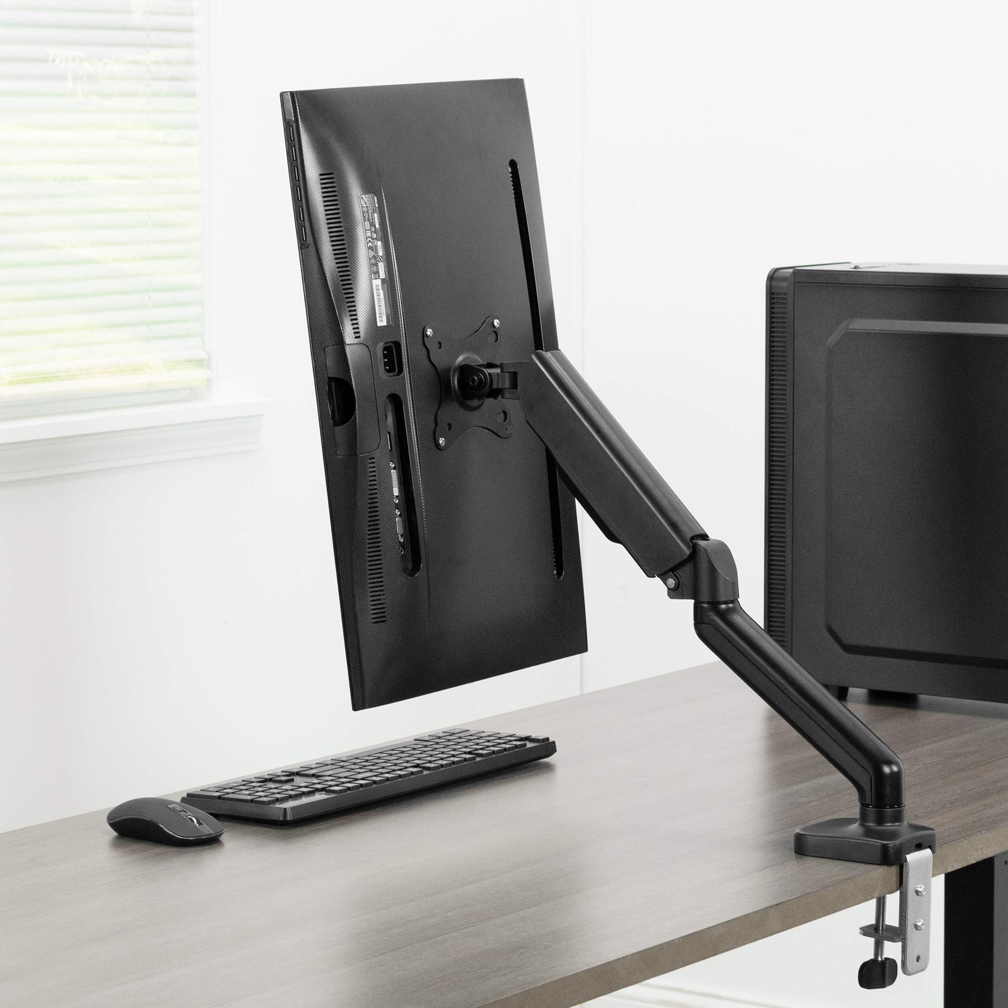 VIVO Height Adjustable Monitor Arm - Single Counterbalance Desk Mount ...
