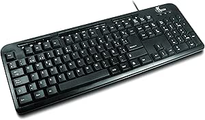 Amazon.com: Xtech Americas Teclado USB con cable, teclas multimedia de tamaño completo con ...
