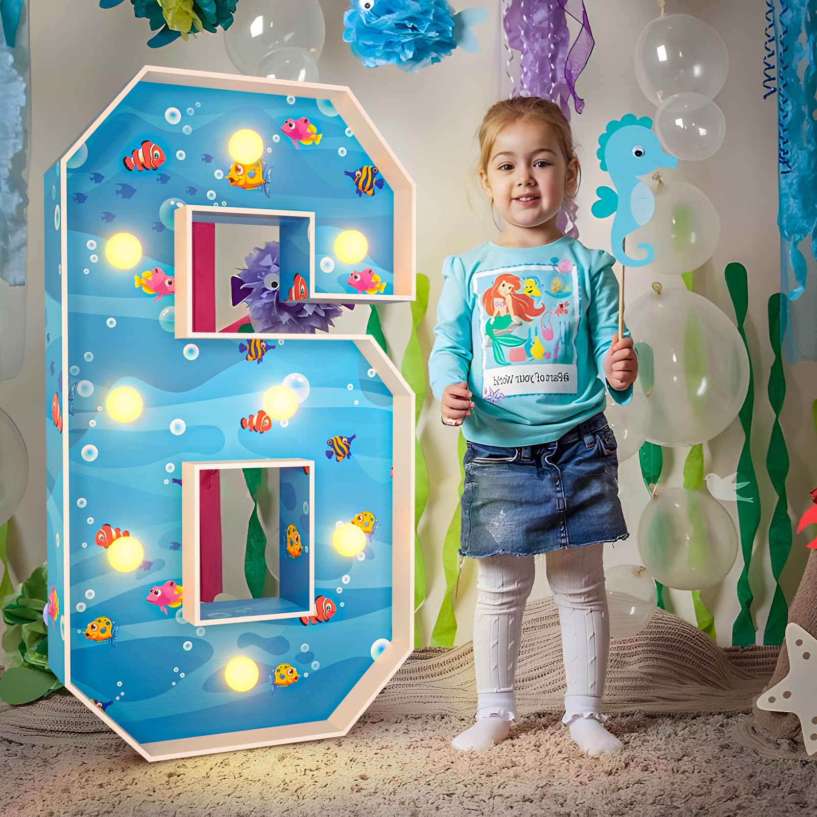 Snapklik.com : Marquee Numbers Ocean Birthday Decorations: 3ft Large ...