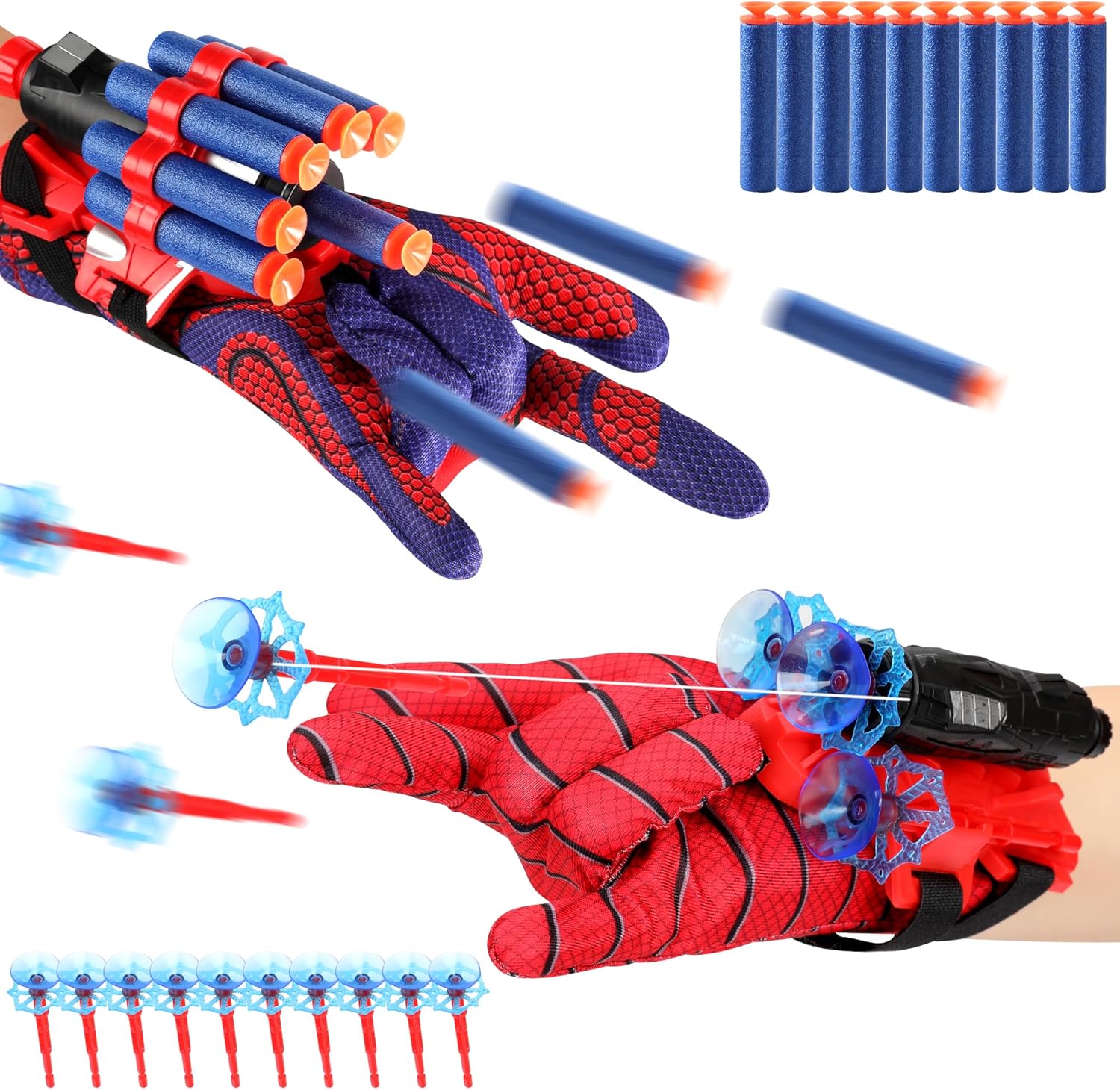 Amazon.com: 2 Sets Web Shooters for Kids - Web Shooting Game - Launcher ...