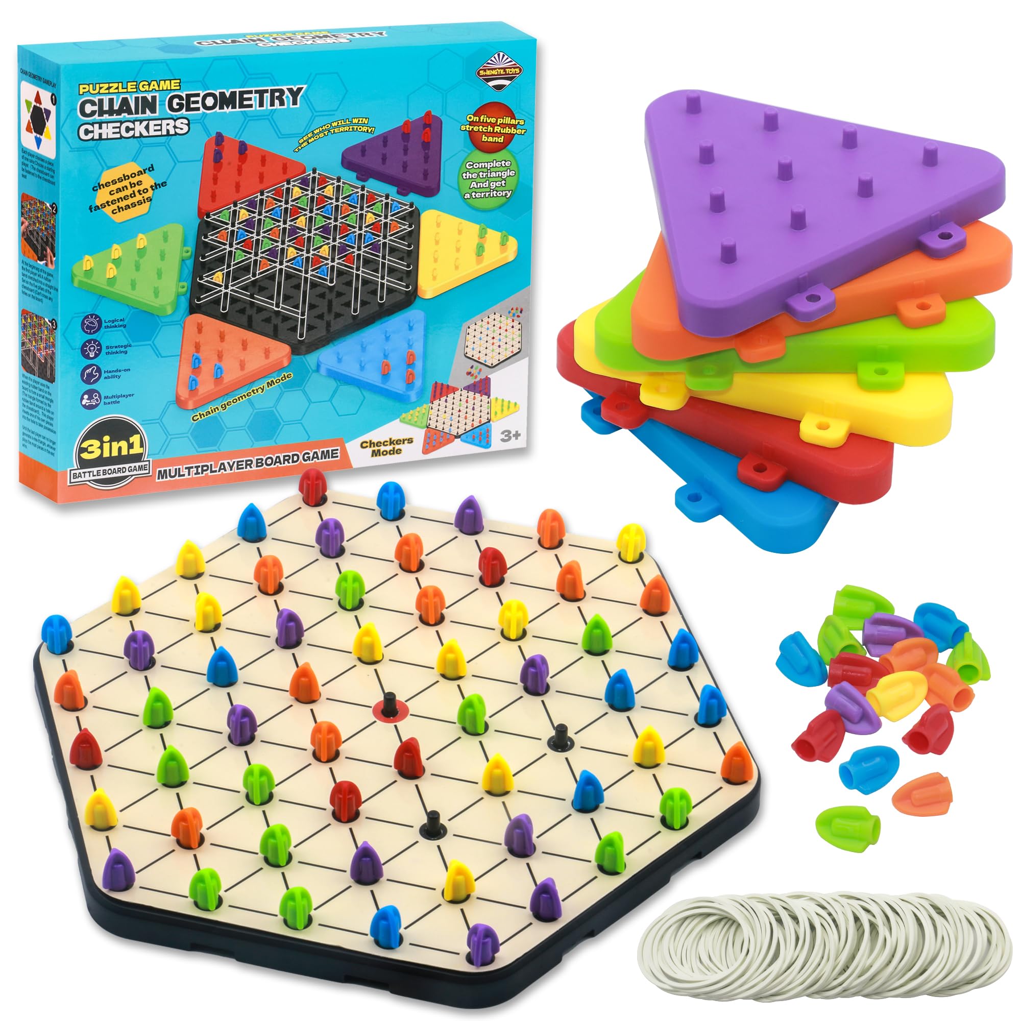 Amazon.com: Chain Triangle Chess Game - Upgraded 3-in-1 Puzzle Board ...