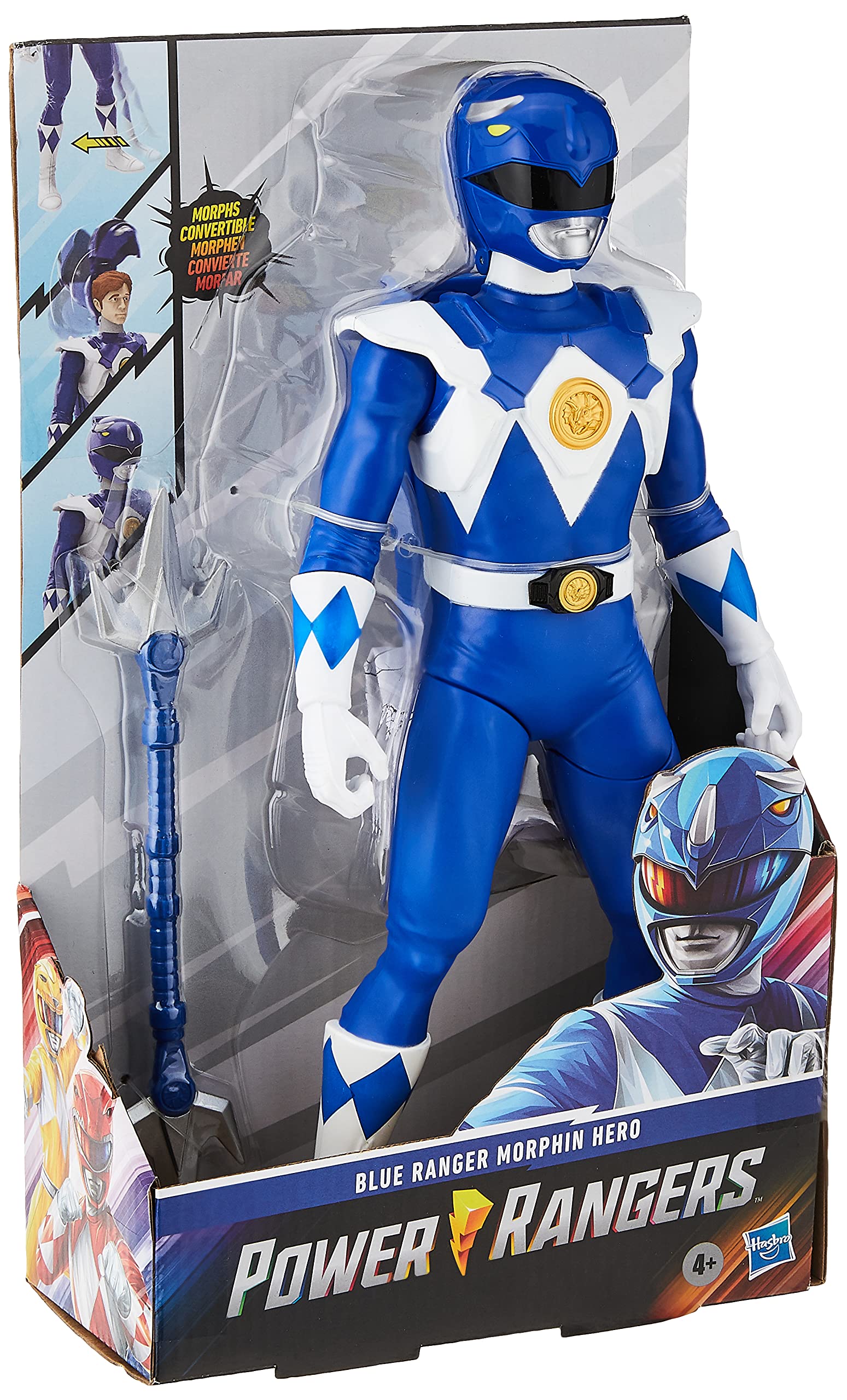 Power Rangers Mighty Morphin Blue Ranger Morphin Hero 12-inch Action ...