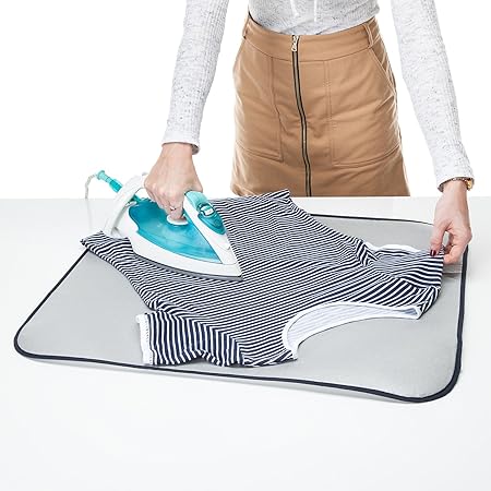 LIVIVO Travel Iron Mat with Silicone Iron Rest Pad – Soft Sponge Sheet ...