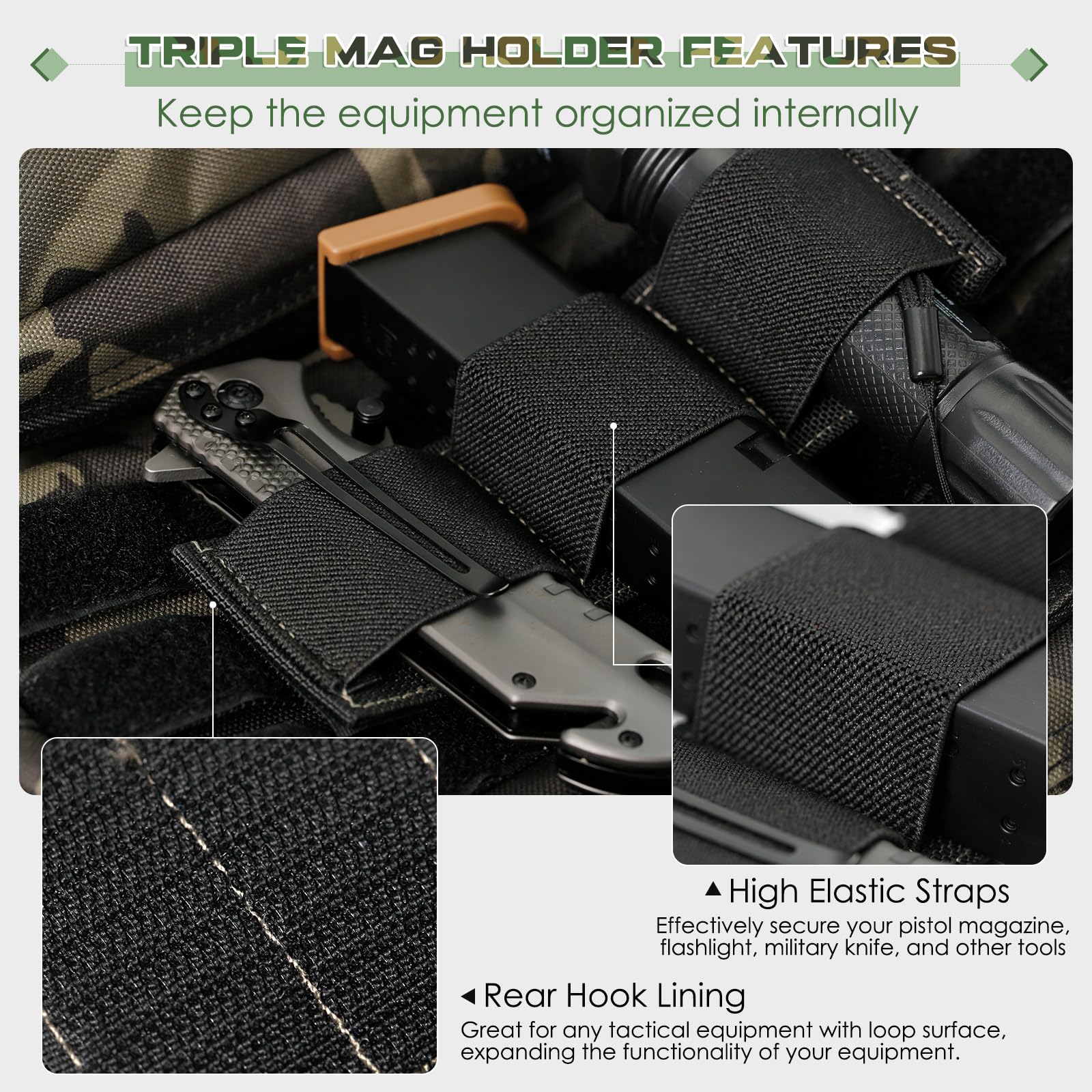 Snapklik.com : OCQOTAT Triple Pistol Magazine Holster Holder - 2 Pack ...
