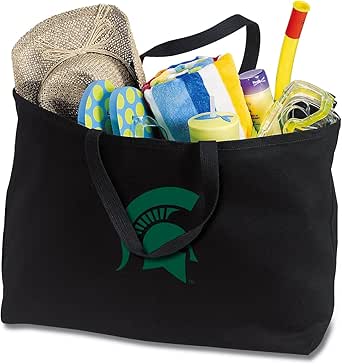 Amazon.com: Broad Bay JUMBO Michigan State Tote Bag or Large Canvas ...