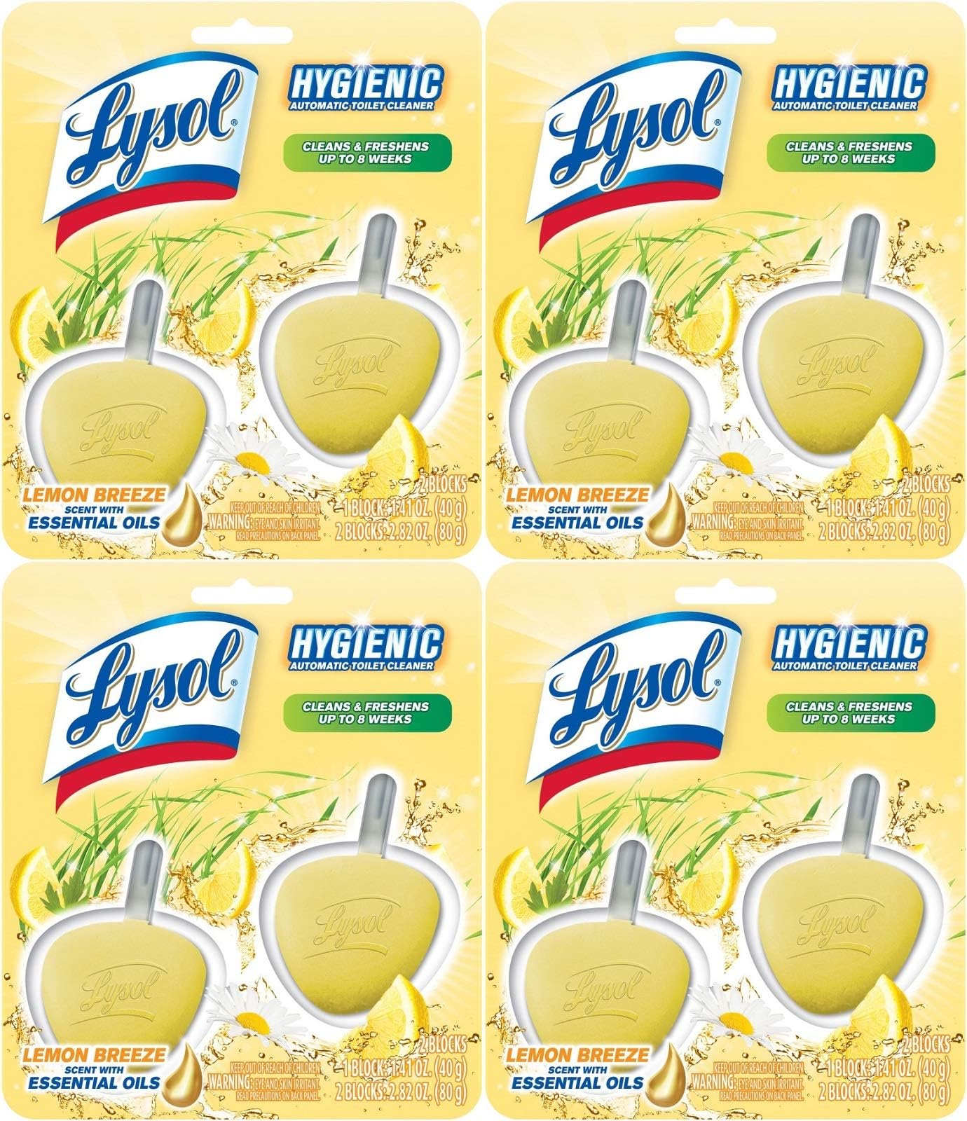 Hygienic Automatic Toilet Bowl Cleaner, Lemon Breeze, 2/Pack : Amazon ...