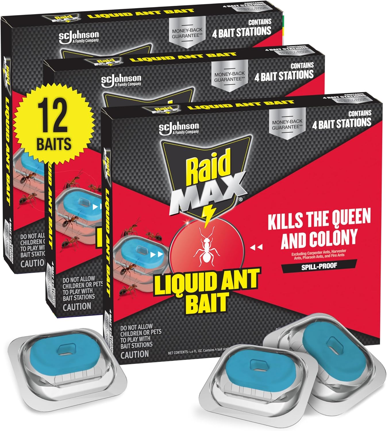 Amazon.com: Raid Max Liquid Ant Bait; Kills Ants Where They Breed, for ...