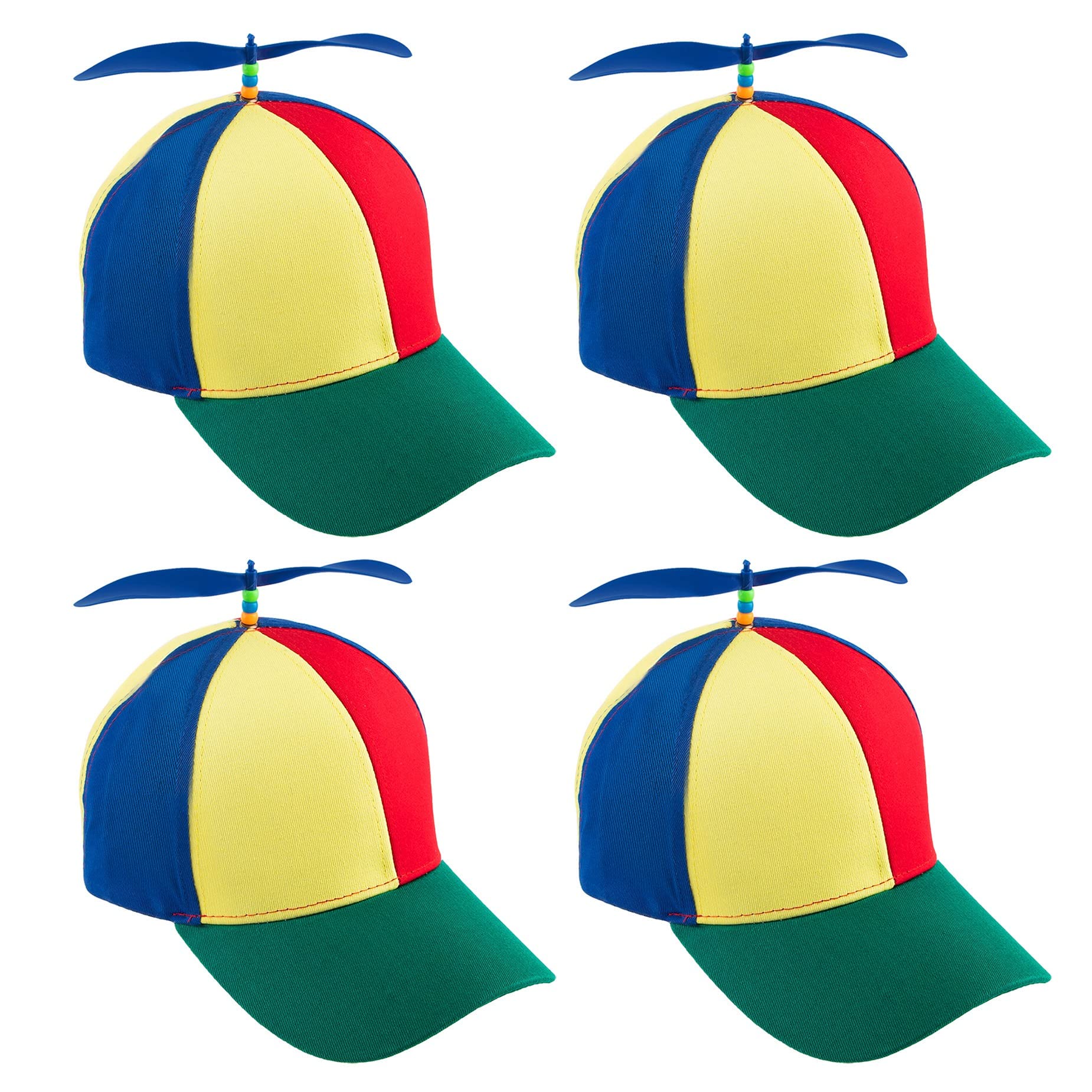 Amazon.com: Framendino, 4 Pack Adult Rainbow Propeller Hat Detachable ...