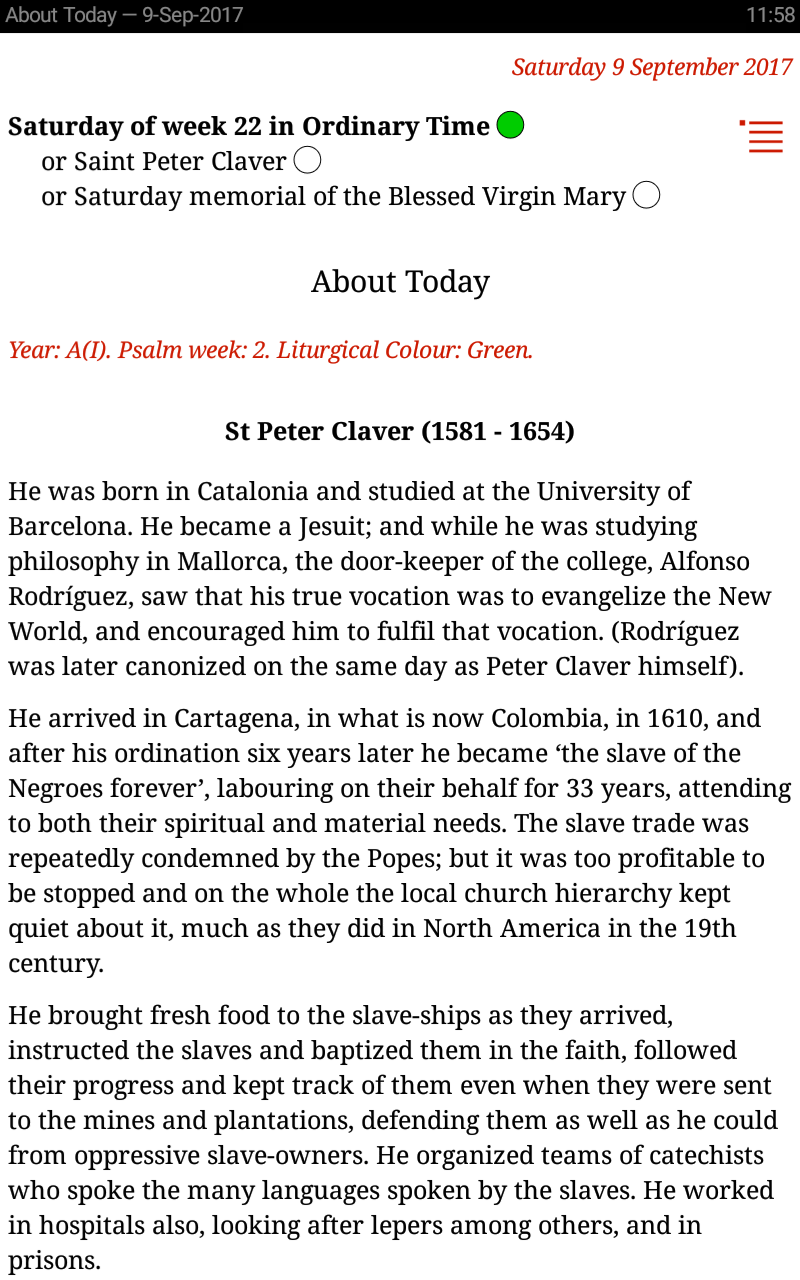 Catholic Calendar from Universalis - App on the Amazon Appstore