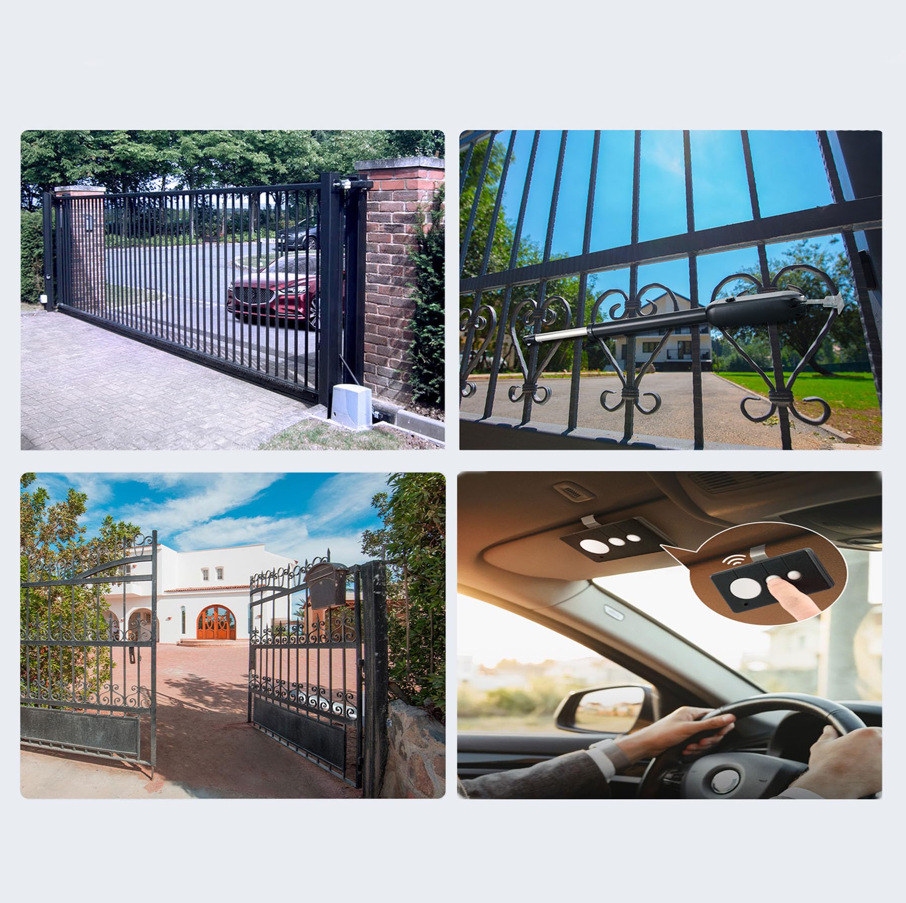 Amazon.com: CO-Z Automatic Dual Swing Gate Opener Kit with1 Backp Clip ...