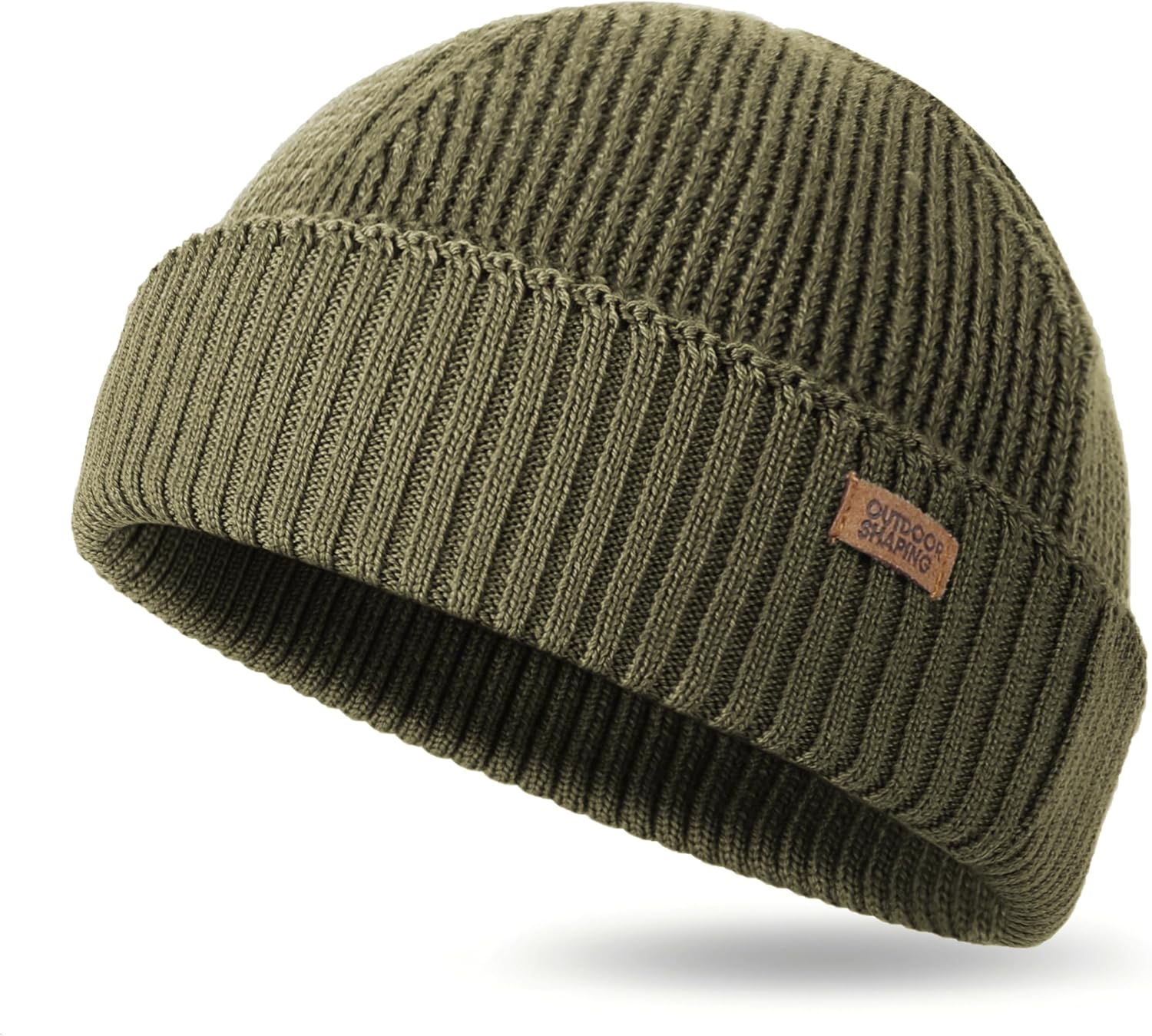OUTDOOR SHAPING Merino Wool Short Fisherman Beanies for Men Women, Knit ...