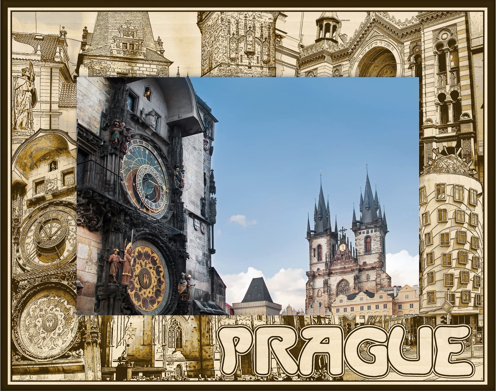Amazon.com - Saddle Mountain Souvenir Prague Laser Engraved Wood ...