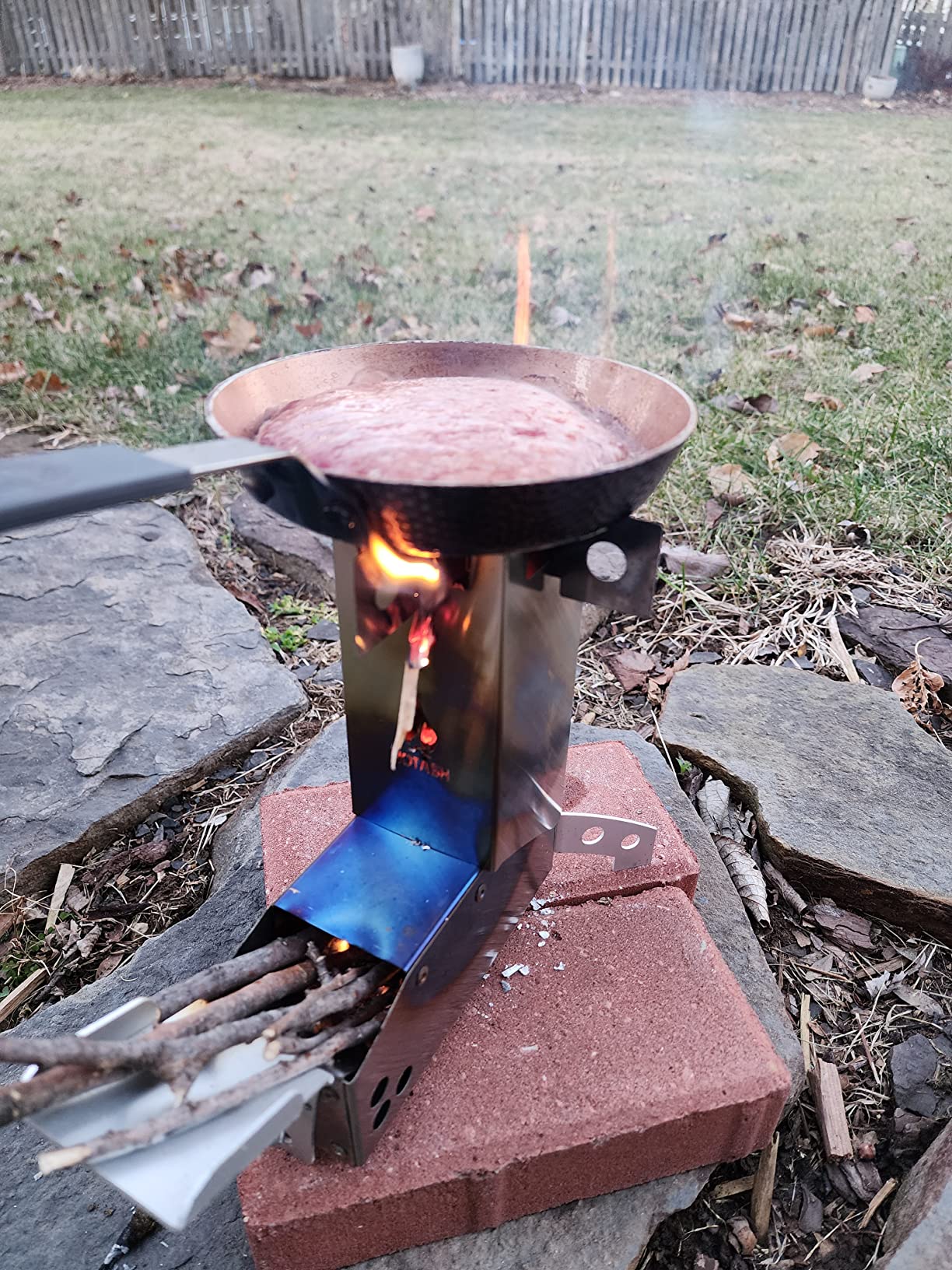 Portable Rocket Stove Heater NJ Portable Freestanding Cooker Cold