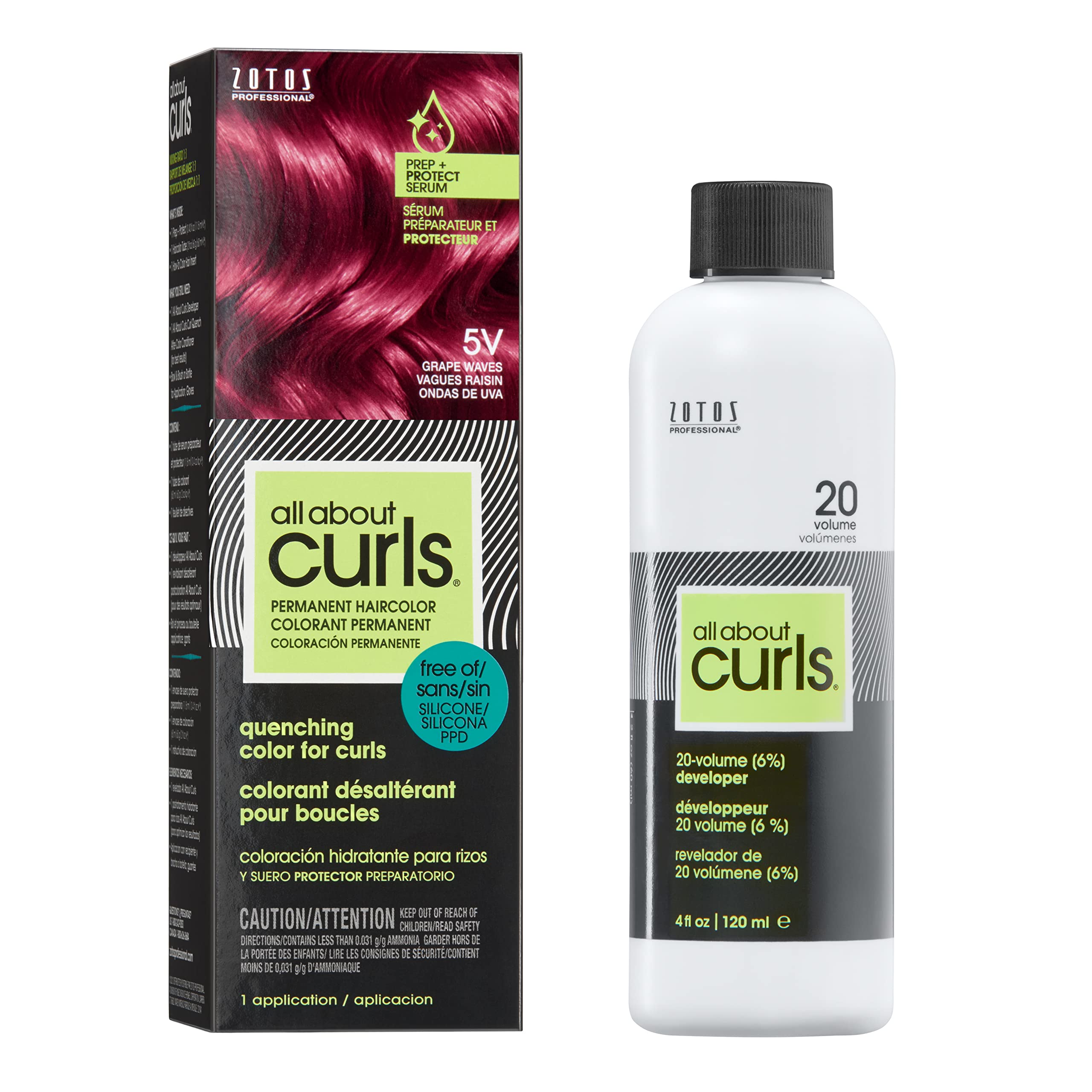 All About Curls 5V Grape Waves Violet (Medium Brown - Bright Red-Violet ...