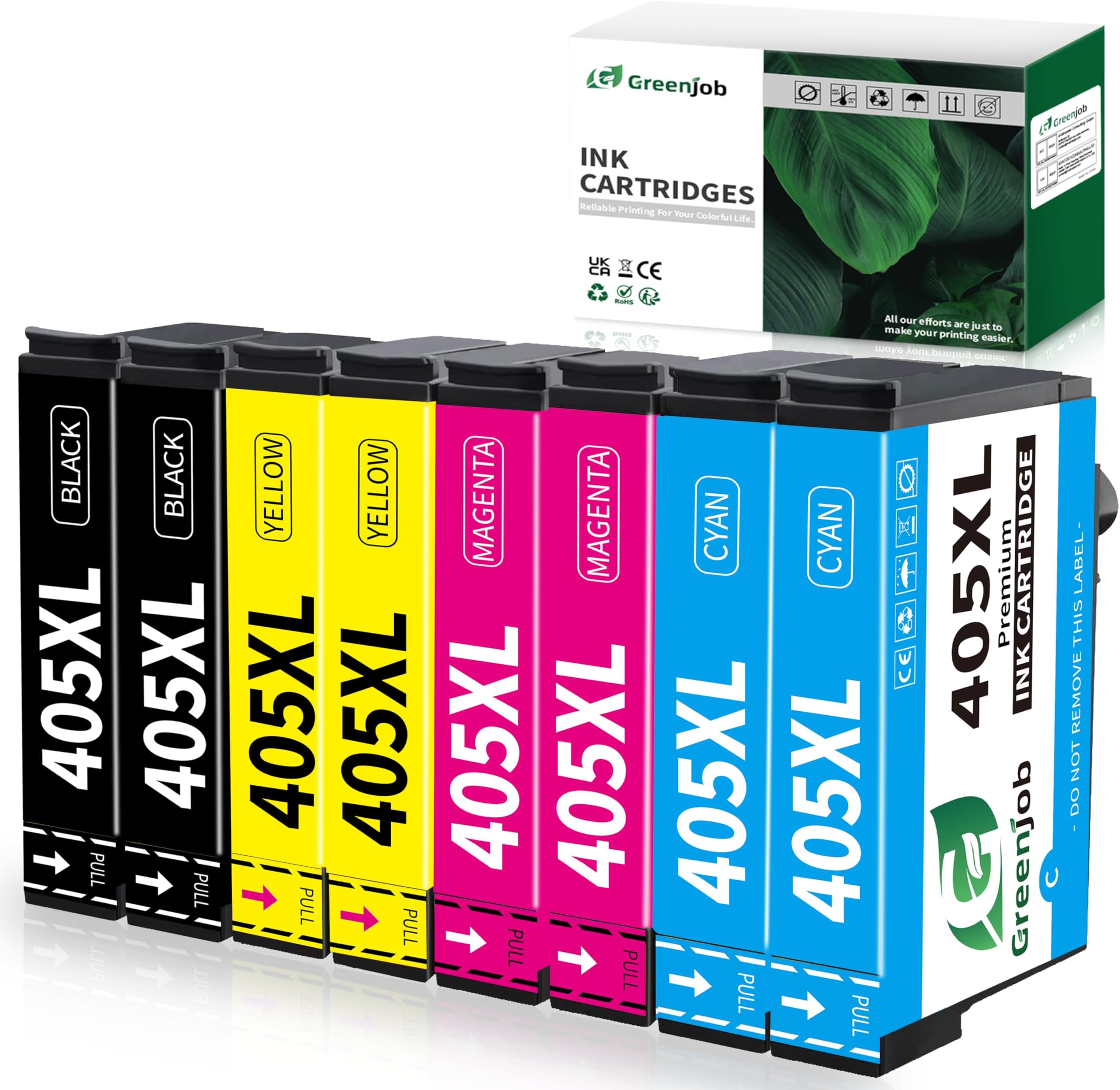 Greenjob 405XL Ink Cartridges Multipack Replacement for Epson 405 XL ...