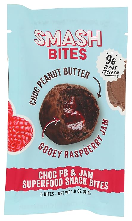 Amazon.com: Chia Smash Chocolate PB & Raspberry Jam Superfood Bites, 1. ...