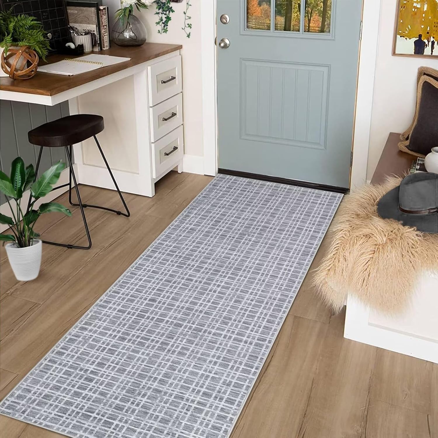 Amazon.com: COZYLOOM Area Rug 2x6 Modern Runner Rug Abstract Entryway ...