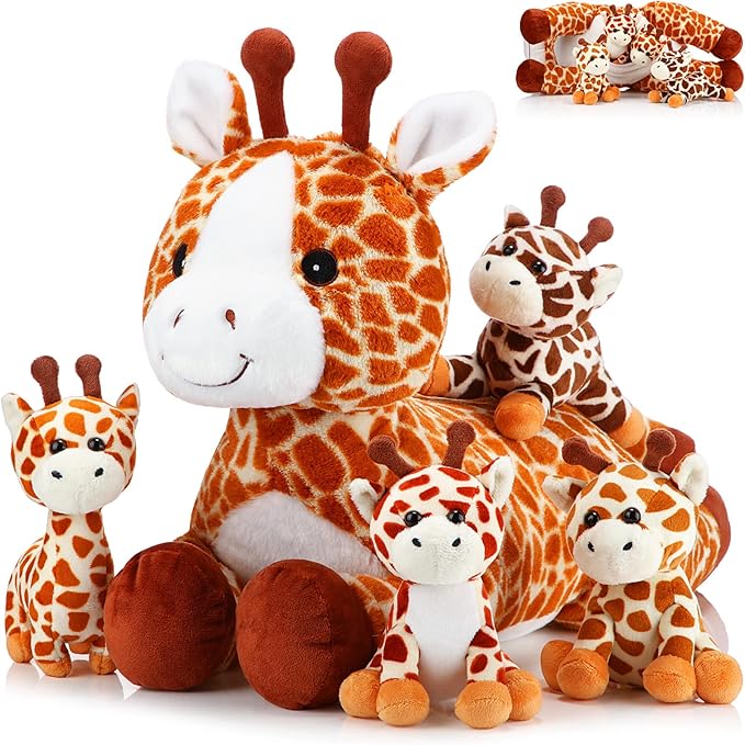 Amazon.com: Honoson 5 Pcs Valentine Giraffe Stuffed Animals Set 18 ...