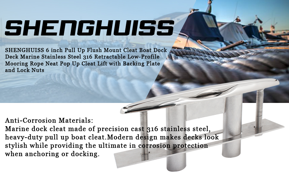 Watch Pull Up Flush Mount Cleat Retractable Mooring Pop Up Cleat on ...