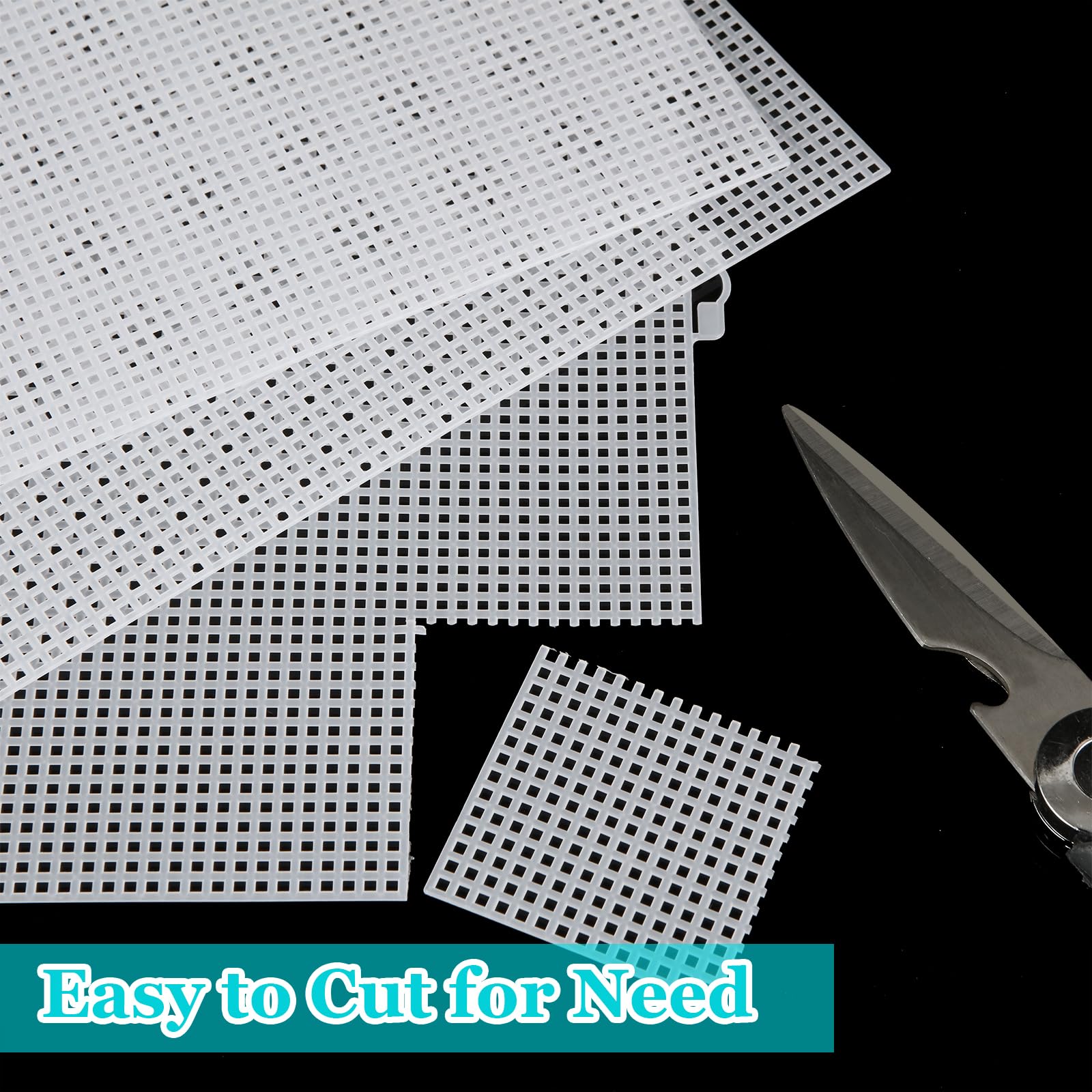 Snapklik.com : 20 Pcs Plastic Canvas Sheets, 7 Count White Plastic Mesh ...