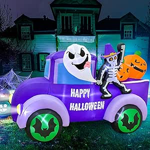 Amazon.com: OurWarm 8FT Halloween Inflatable Outdoor Decoration, Ghost ...