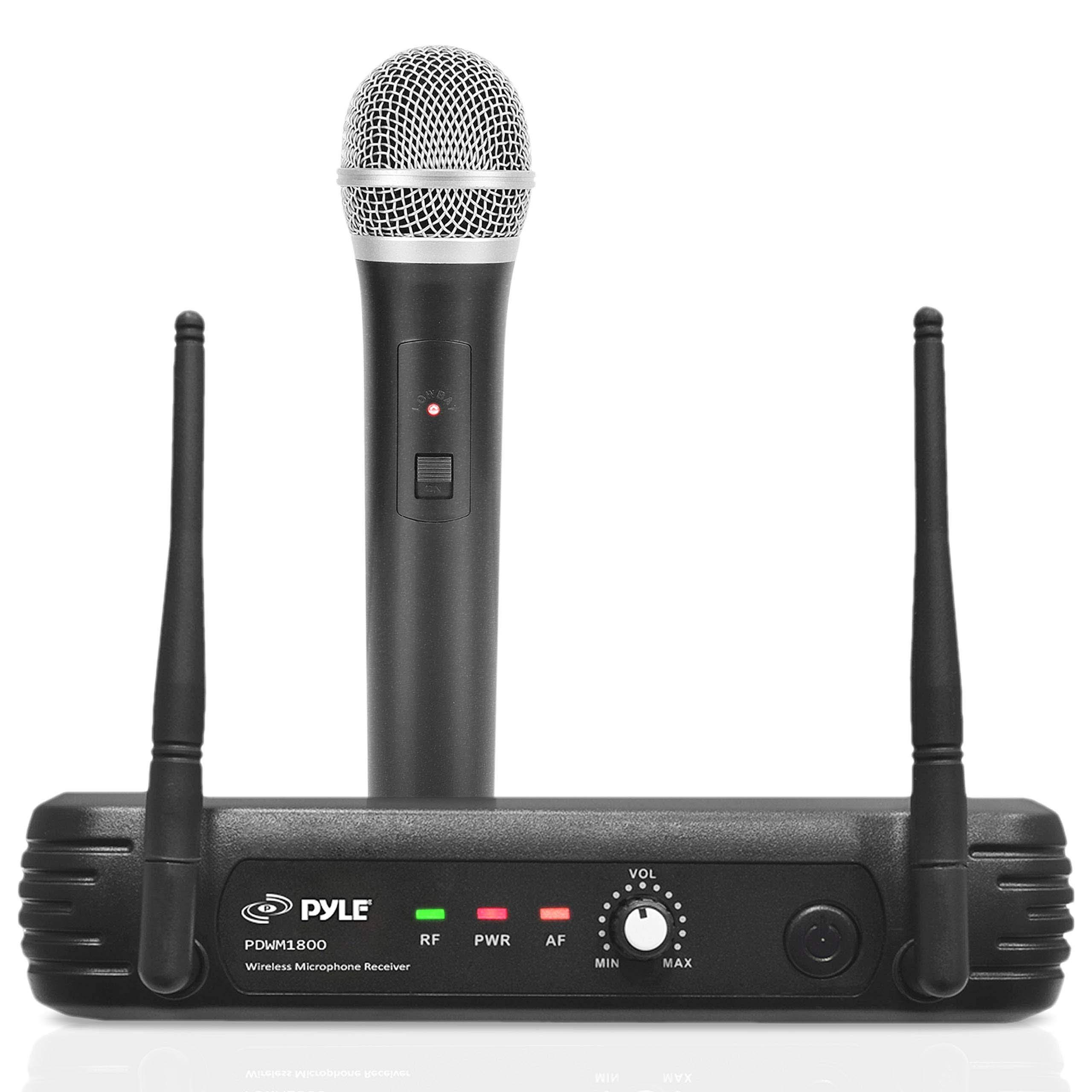 Amazon.com: Pyle UHF Wireless Microphone System - Professional Dynamic ...