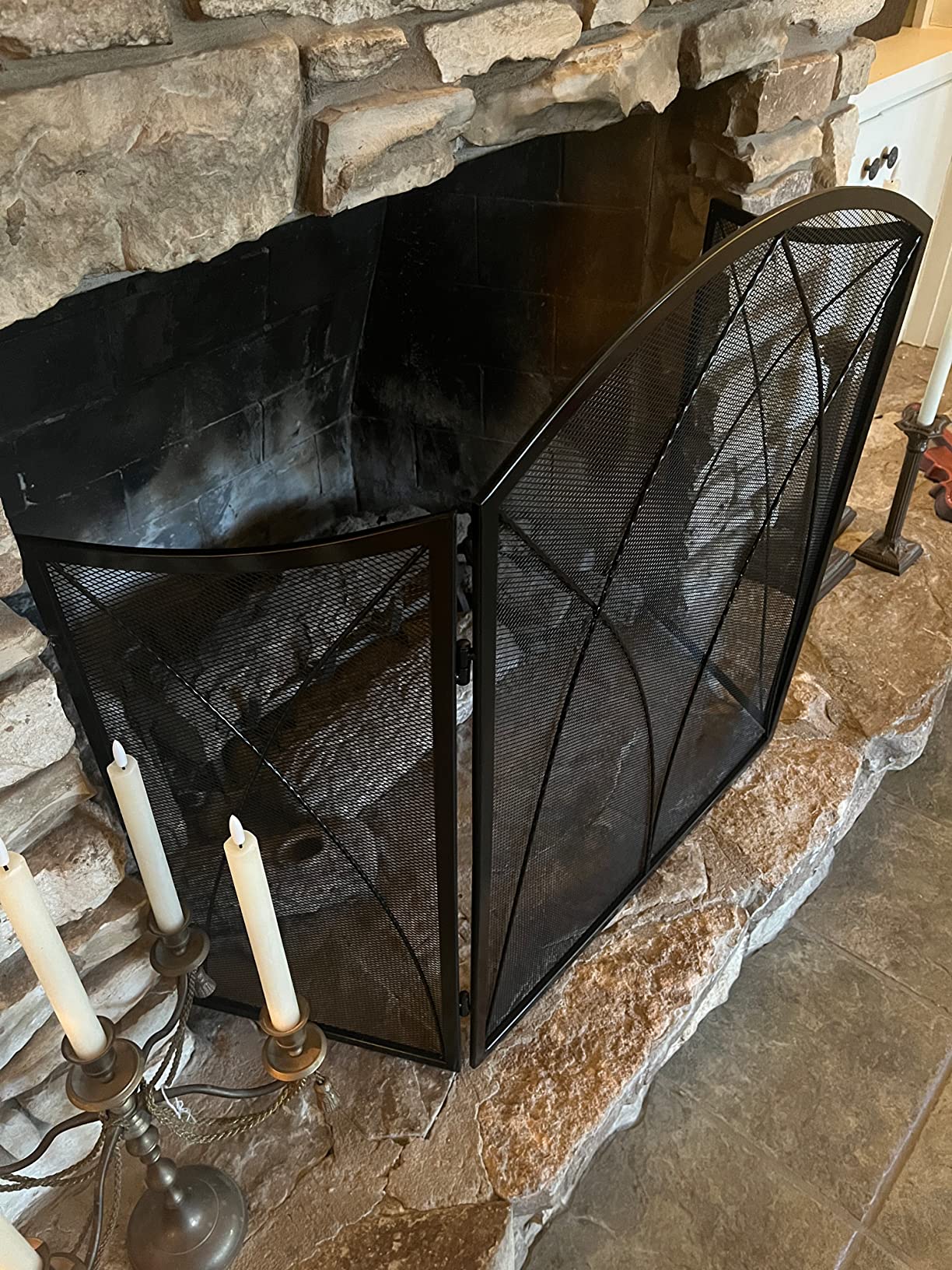 $9/mo - Finance Pleasant Hearth Arched 3-Panel Victorian Gothic ...