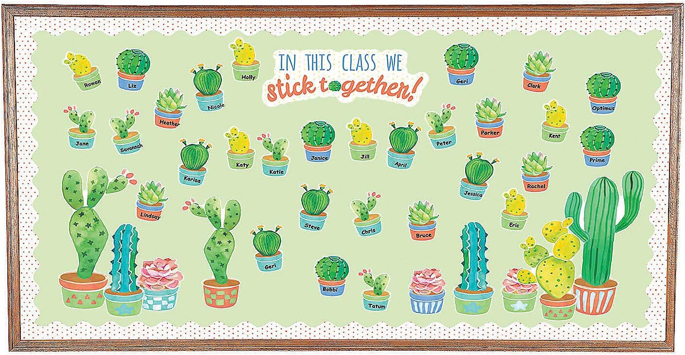 Amazon.com: Fun Express Cactus Bulletin Board Set - 56 Pieces ...