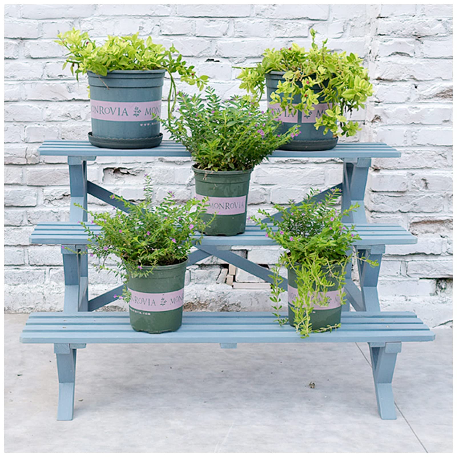 Three Tier Wooden Plant Stand