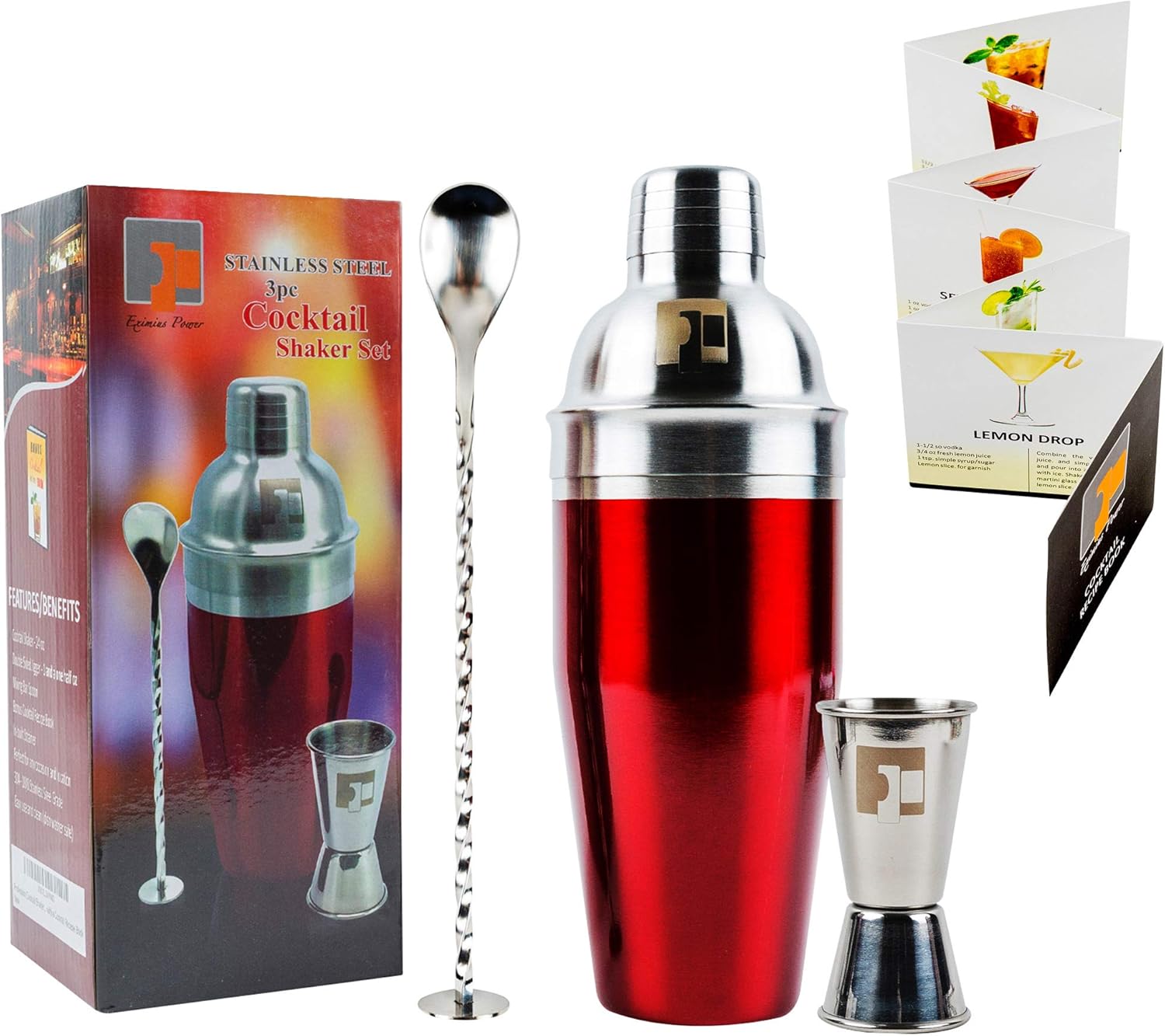 Amazon.com: Stainless Steel Cocktail Shaker Set: Home & Kitchen