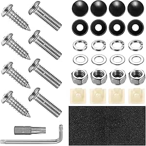 Anti Theft Number Plate Screws Fitting Kit, M6 Car Number Plate Screws ...
