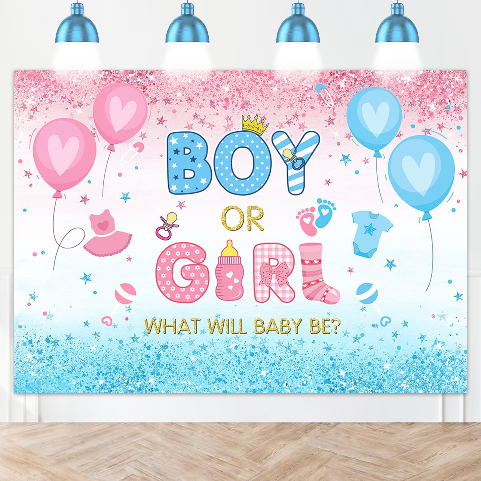 Amazon.com : Avezano 7x5ft Gender Reveal Backdrop Boy or Girl Backdrop ...