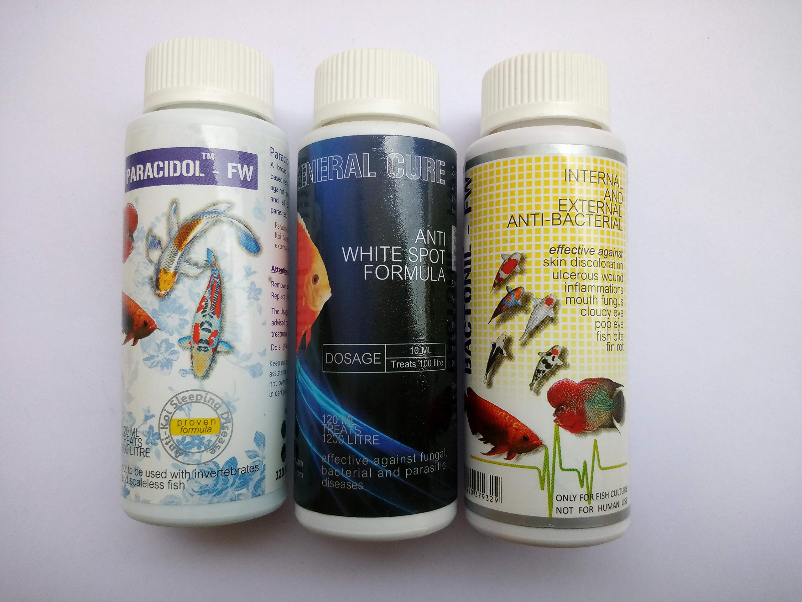 coralreef Paracidol, General Cure, Bactonil, Pack of 3 Each 120ml ...