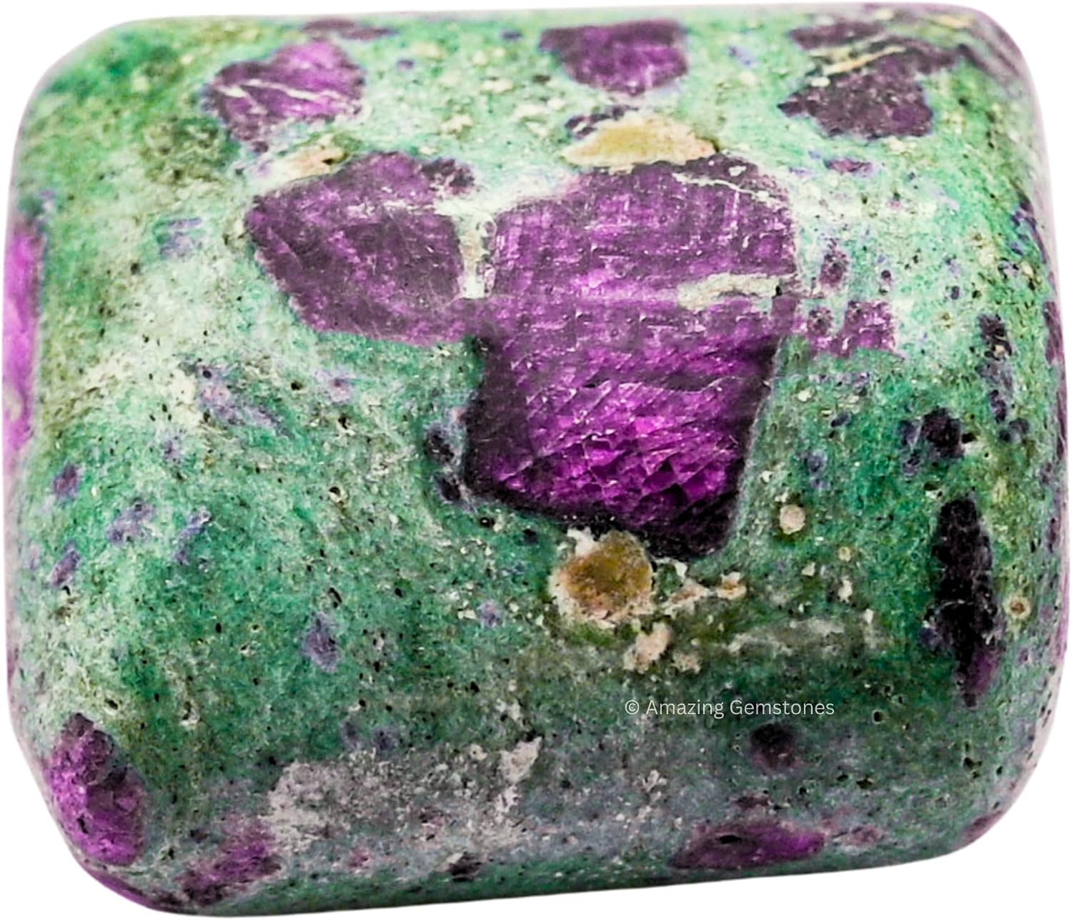 Amazon.com: 1 oz Ruby Fuchsite Crystal Tumbled Stones Polished Rocks ...