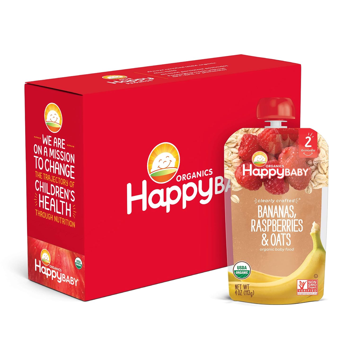 Amazon.com: Happy Baby Organics Stage 2 Baby Food Pouches, Gluten Free ...
