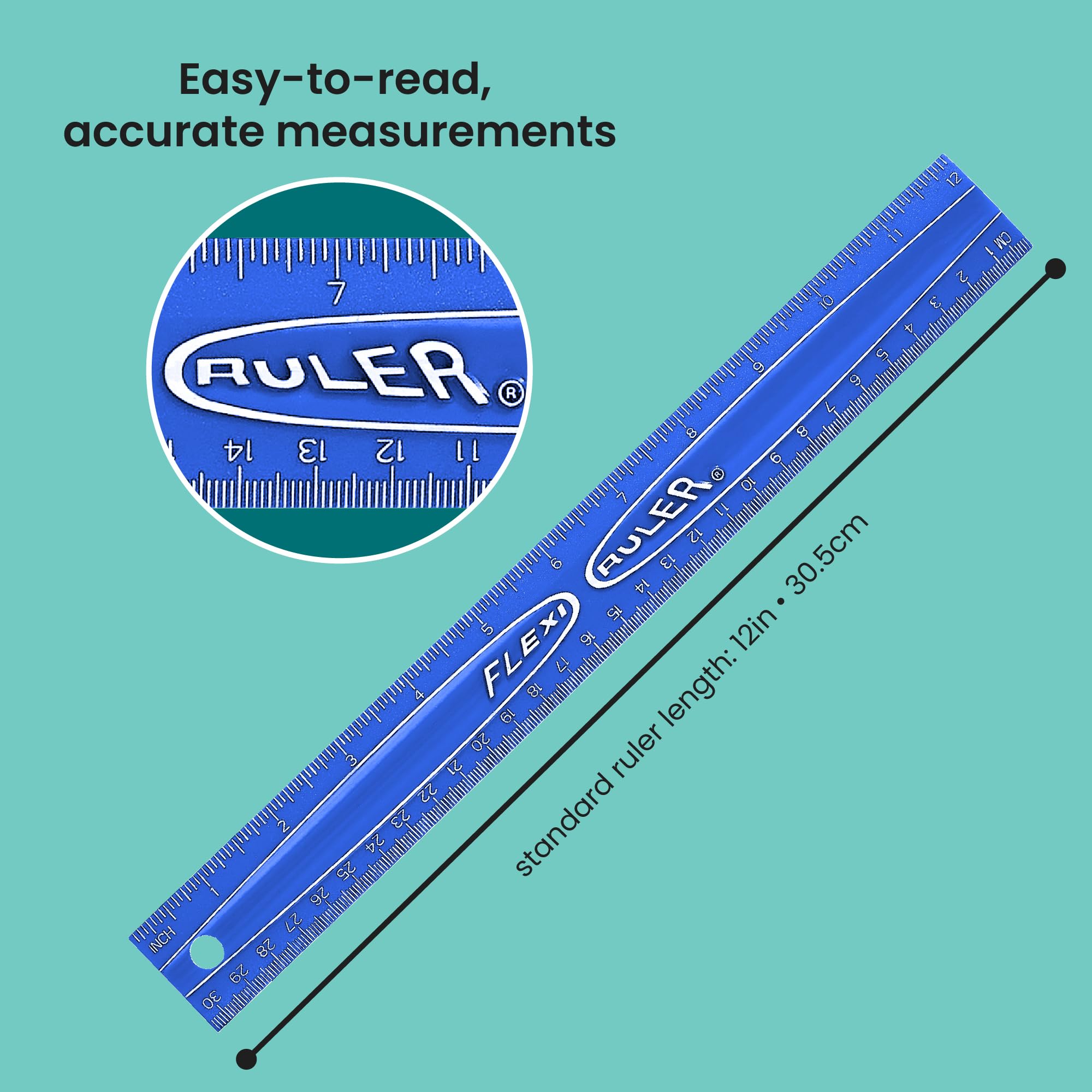 Snapklik.com : Its Academic Flexi Rulers, 12-inch Flexible Non ...