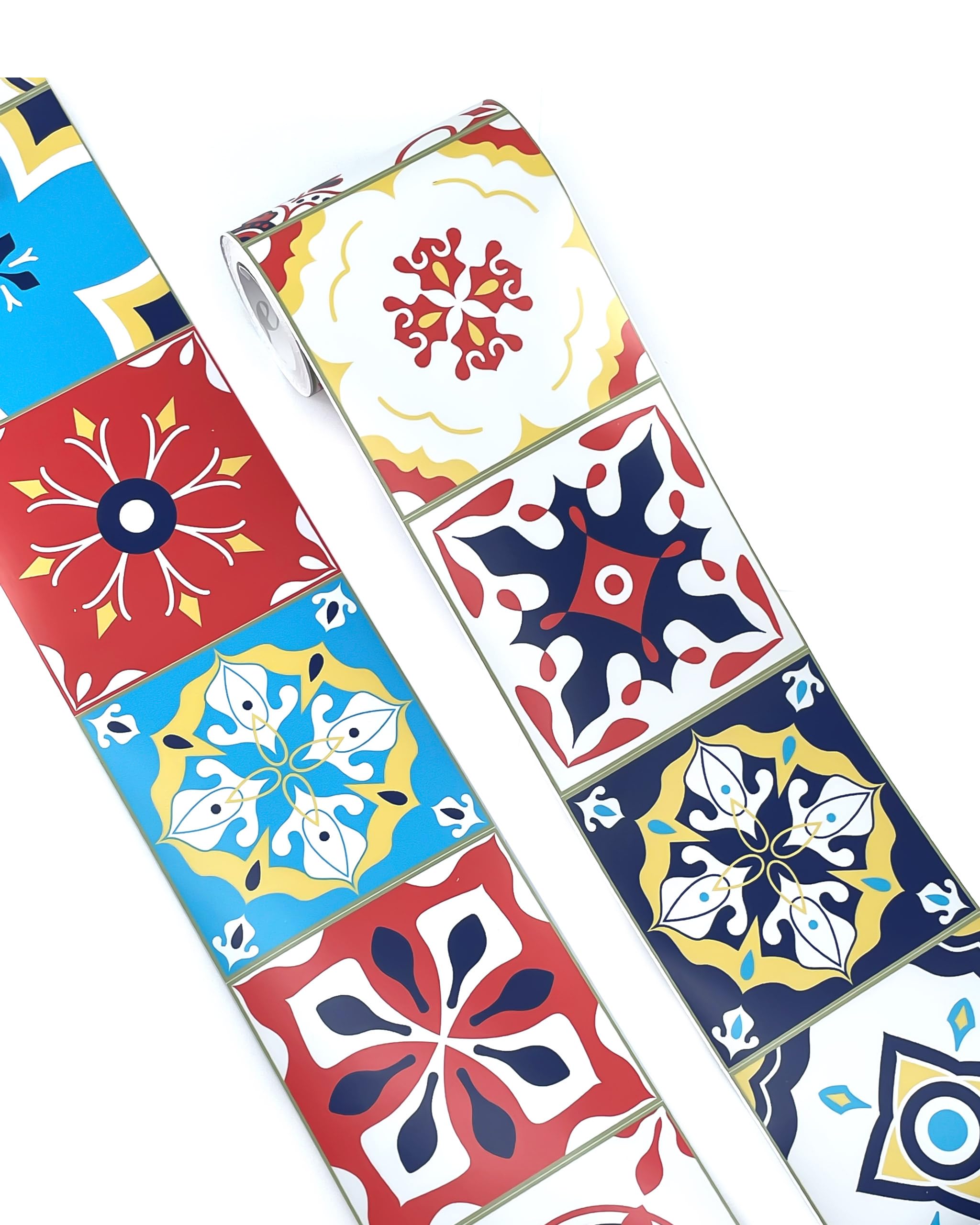 FLFK Wallpaper Border Tile Stickers Peel and Stick Wall Border for ...