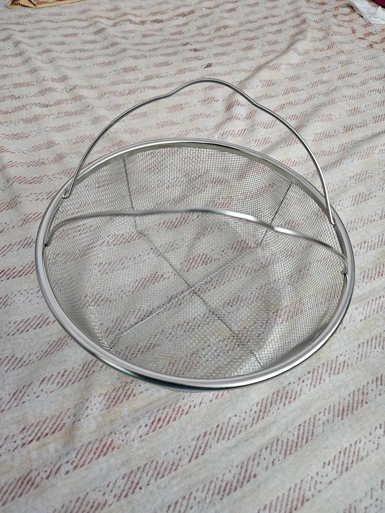 GREATLINK Mesh Steamer Basket, Stainless Steel Mesh Net Strainer Basket ...