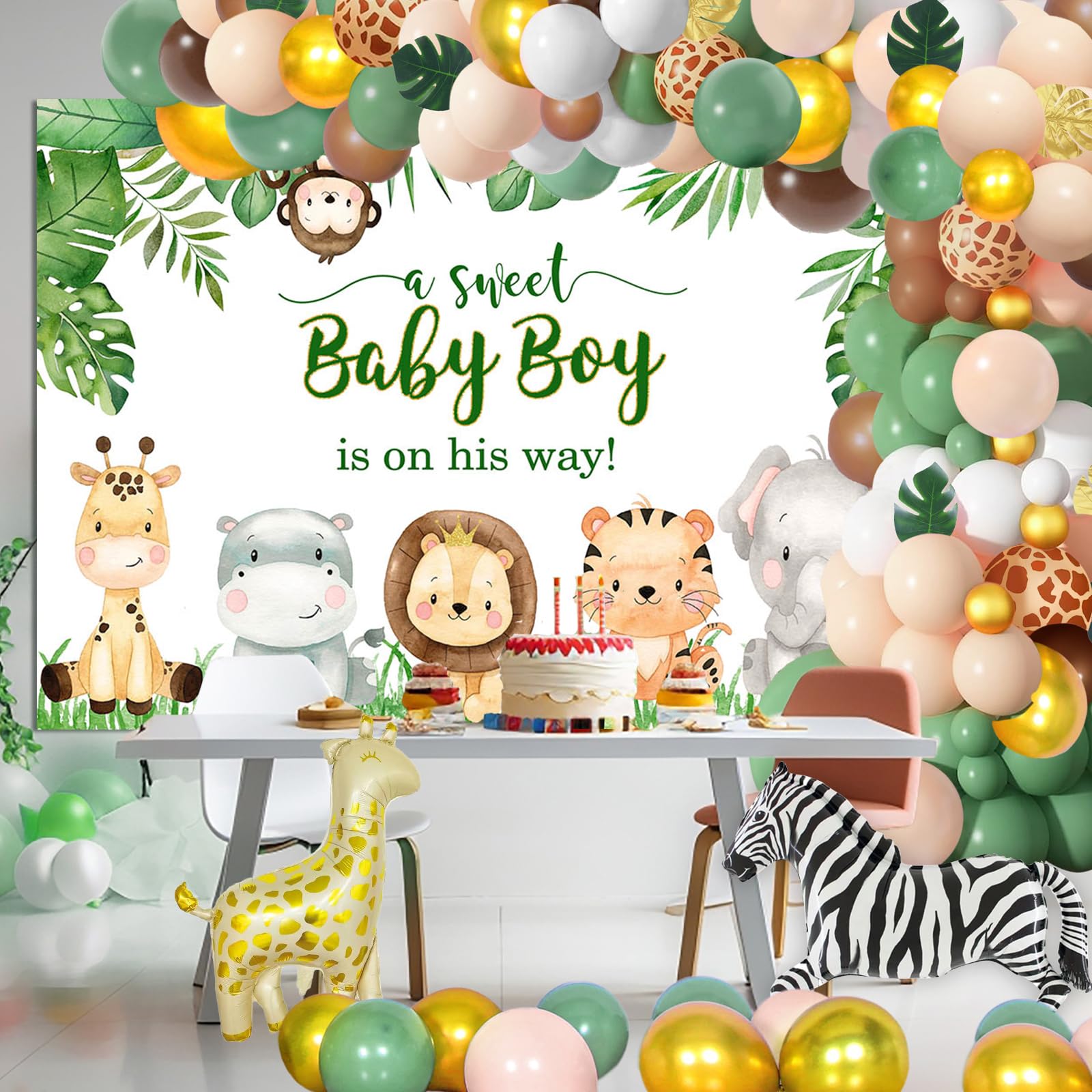 Wild Animal Baby Shower Decorations JUNGLE SAFARI ZOO" Animal Birthday