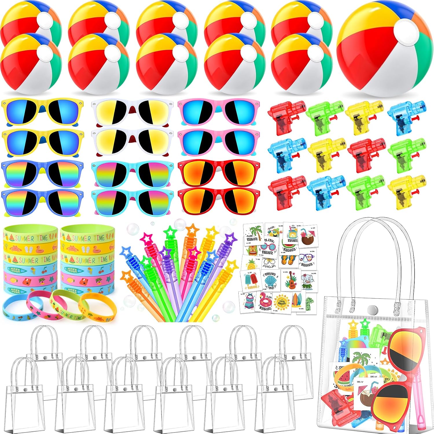 Amazon.com: Golray 92 PCS Pool Party Favors for Kids – Beach Toys Set ...