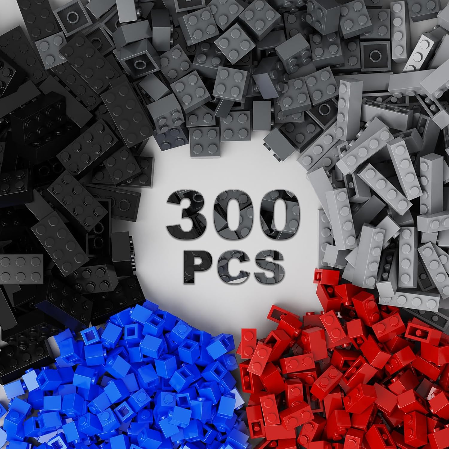 Amazon.com: WEBRICK 300 Pcs Classic Building Bricks, Bulk Bricks ...