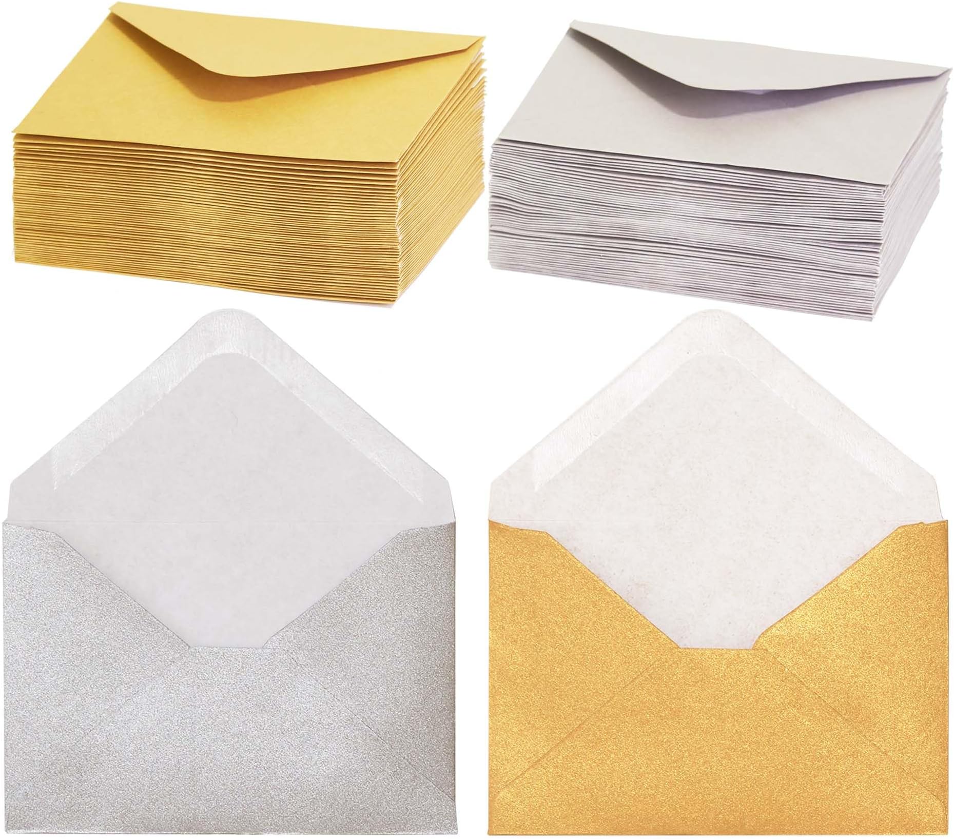 Small Envelopes, 100-Count Mini Envelopes for Gift Cards, Business ...