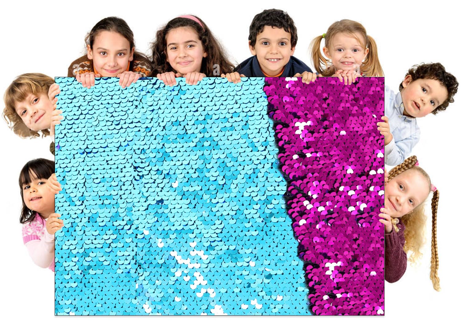 Snapklik.com : Mermaid Sequin Fabric By The Yard Sequin Fabric Sensory ...
