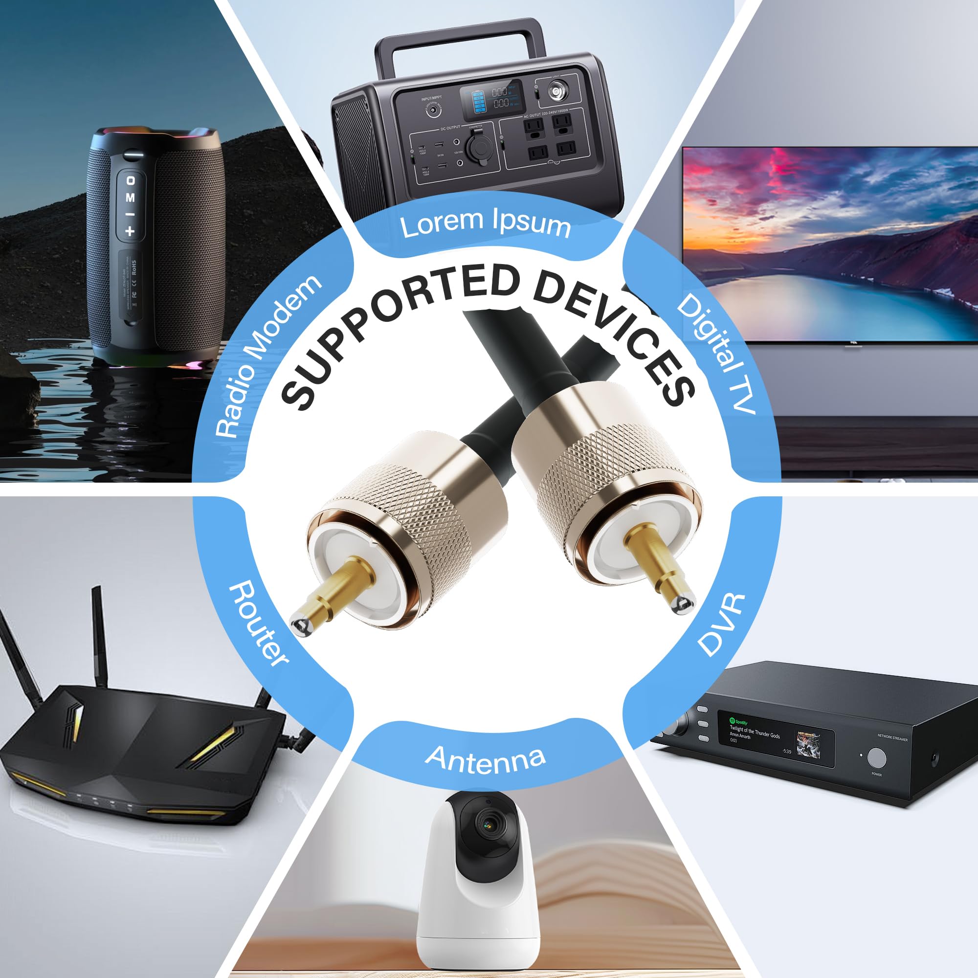 Snapklik.com : Elecan Ham Radio CB Coax Cable 50 Ohm RG8X Coaxial Cable ...