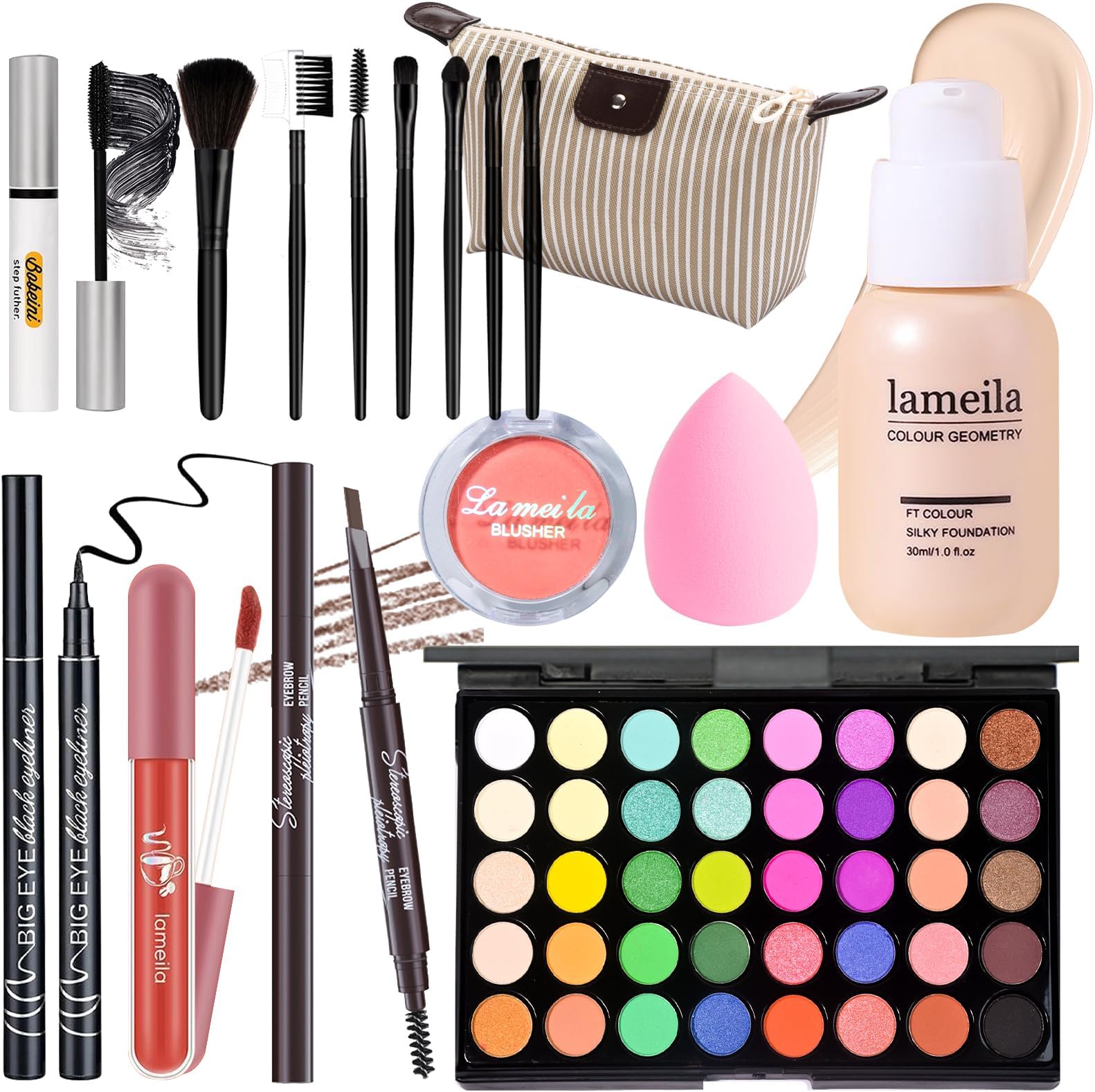 Amazon.com : YBUETE Makeup Set Full Kit for Girls Teens Women, Makeup ...