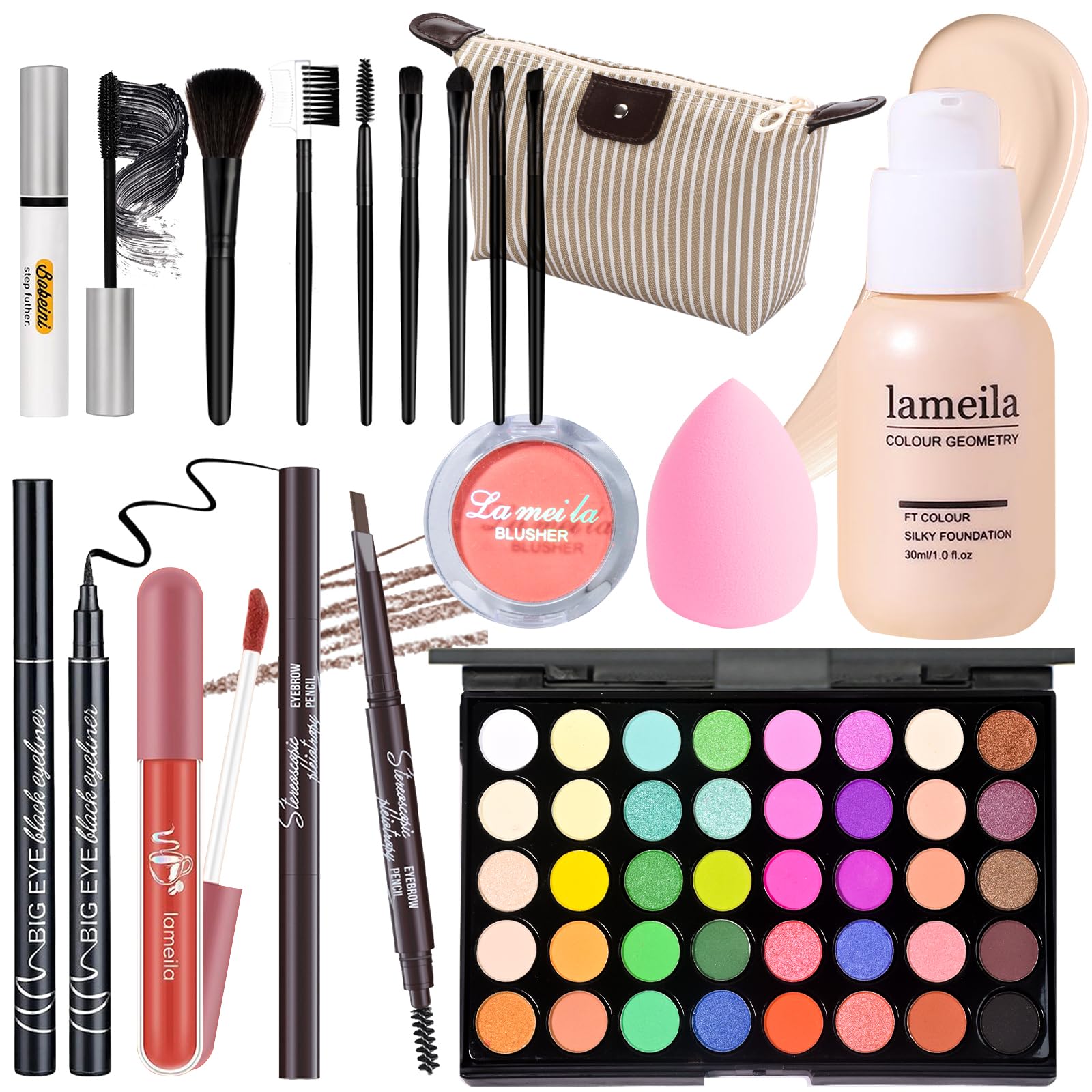 Amazon.com : YBUETE Makeup Set Full Kit for Girls Teens Women, Makeup ...