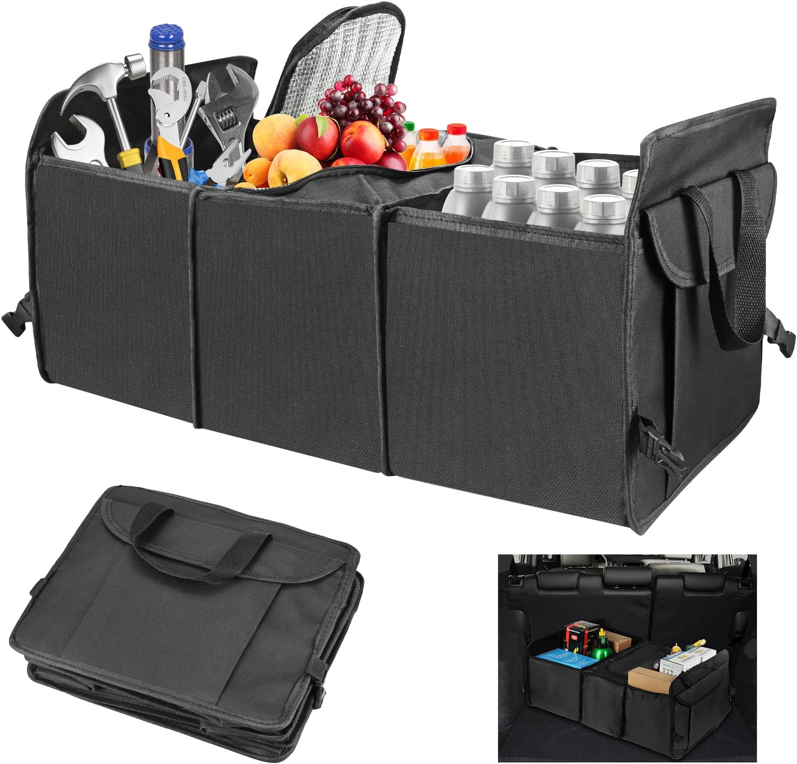 wiksite Car Boot Bag - Car Boot Organiser Foldable, Car Boot Tidy ...