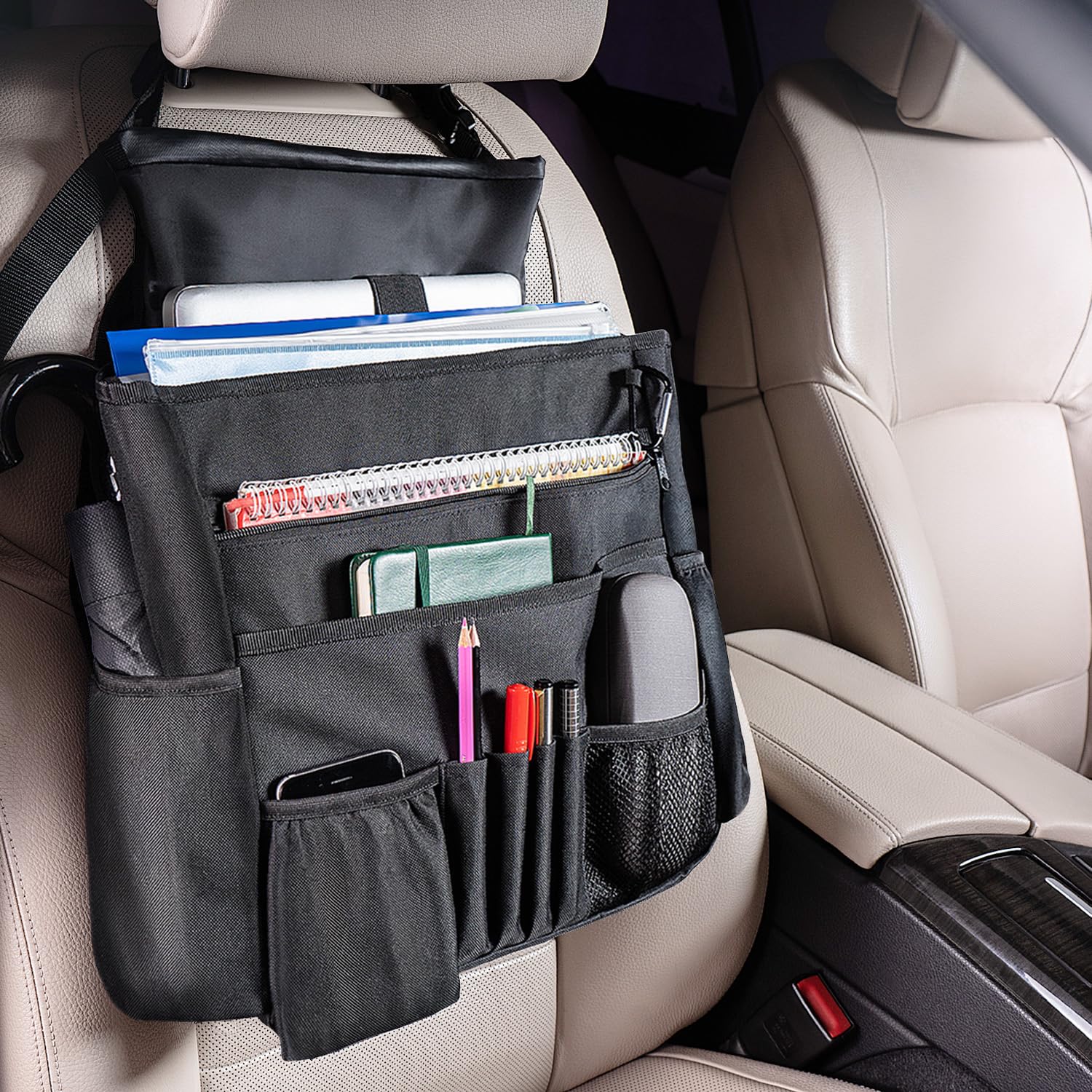 Amazon.com: FoxBox Front Seat Organizers and Storage with Cover ...