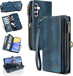 Amazon.com: QIXIU Compatible with Samsung Galaxy A15 Wallet Case,RFID Blocking PU Leather Phone ...