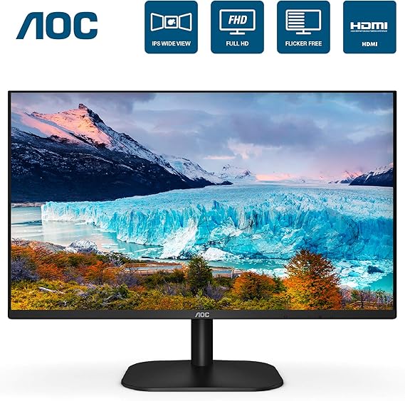 Amazon.com: AOC 24B2XH 24" Full HD IPS Monitor, 3-Sided Frameless ...